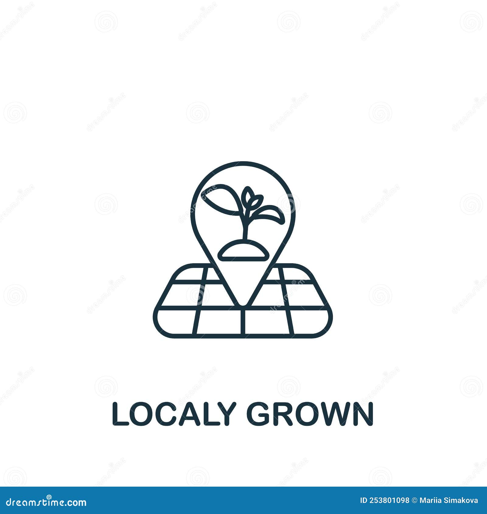 Localy Grown Icon. Line Simple Icon For Templates, Web Design And ...
