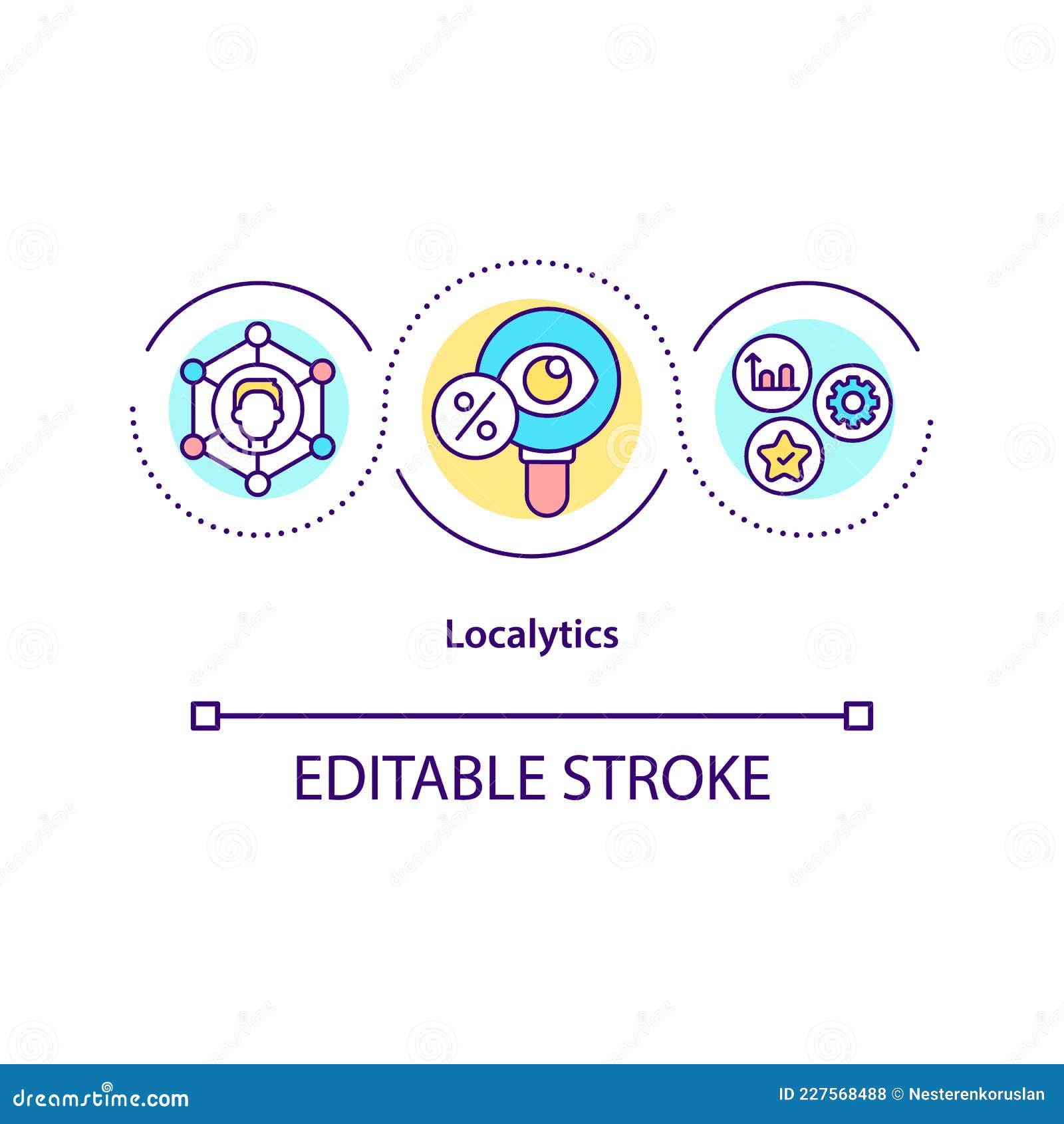Localytics concept icon stock vector. Illustration of drawing - 227568488