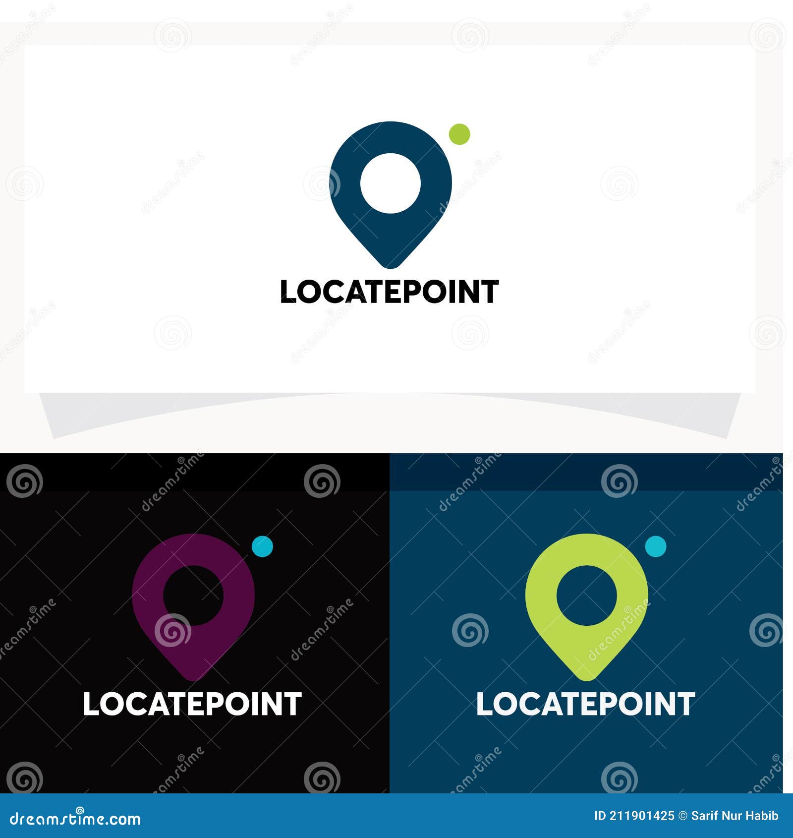 Locate Point Logo Design Template Stock Vector - Illustration of ...