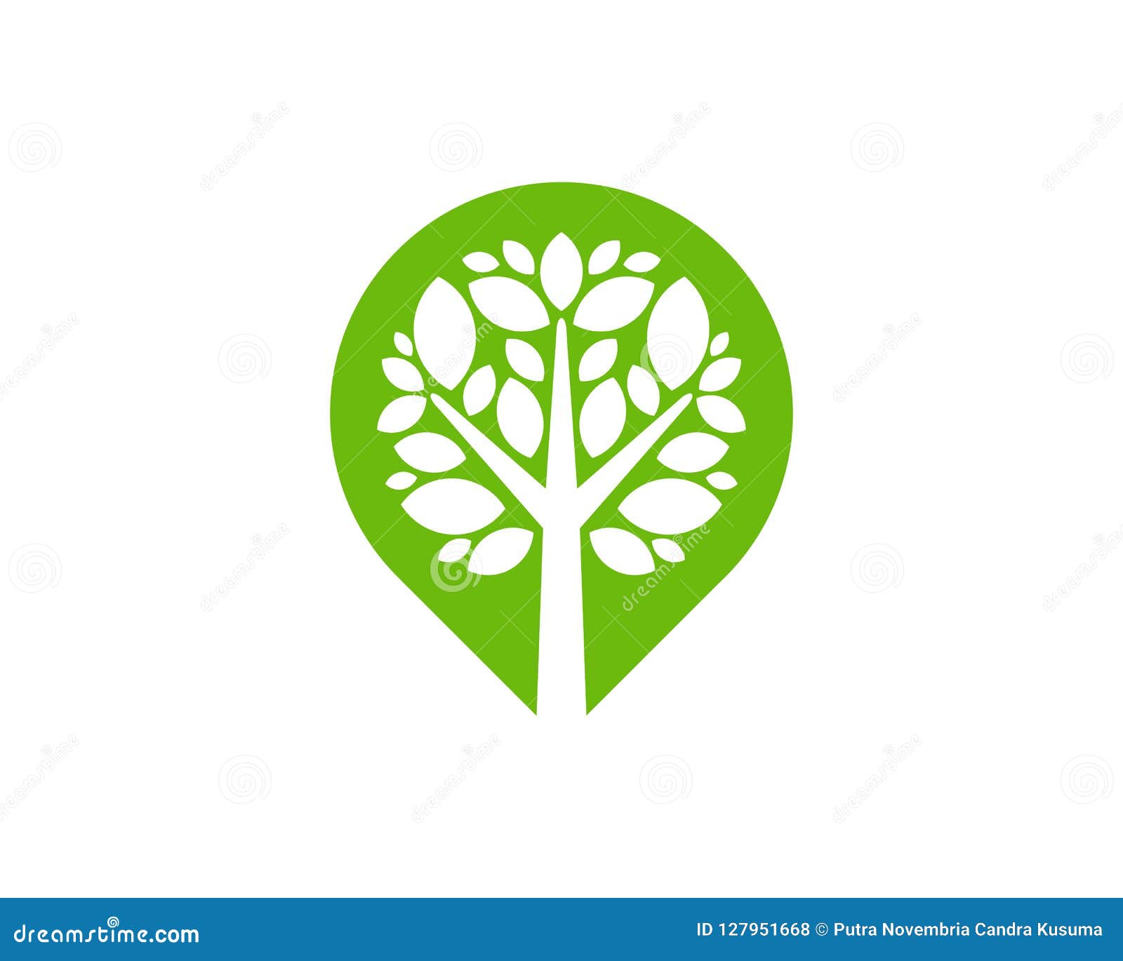 Locate Tree Logo Icon Design Stock Vector - Illustration of garden ...