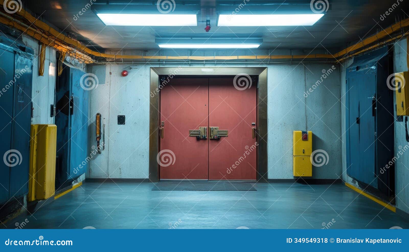 Blast Doors Protecting a Nuclear Bunker Command Room Stock Photo ...