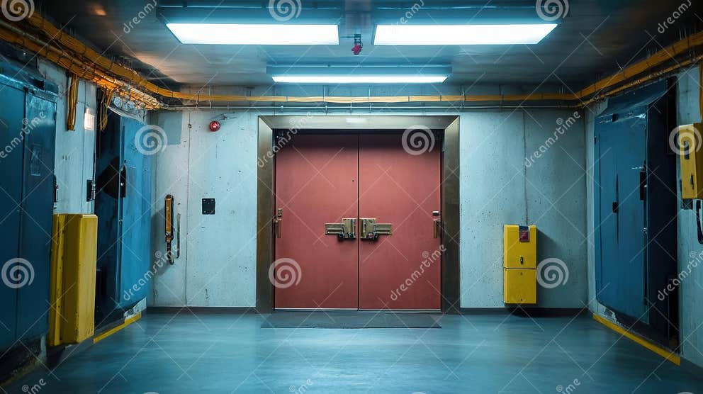 Blast Doors Protecting a Nuclear Bunker Command Room Stock Photo ...