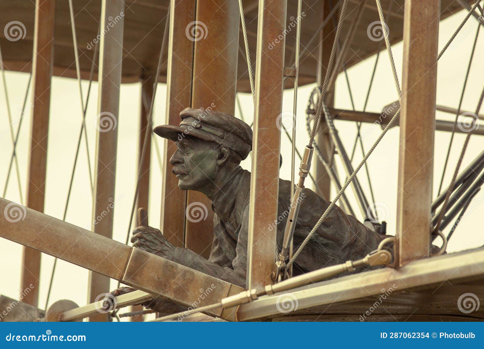 Orville Wright at the Controls of the Wright Flyer at the Wright ...