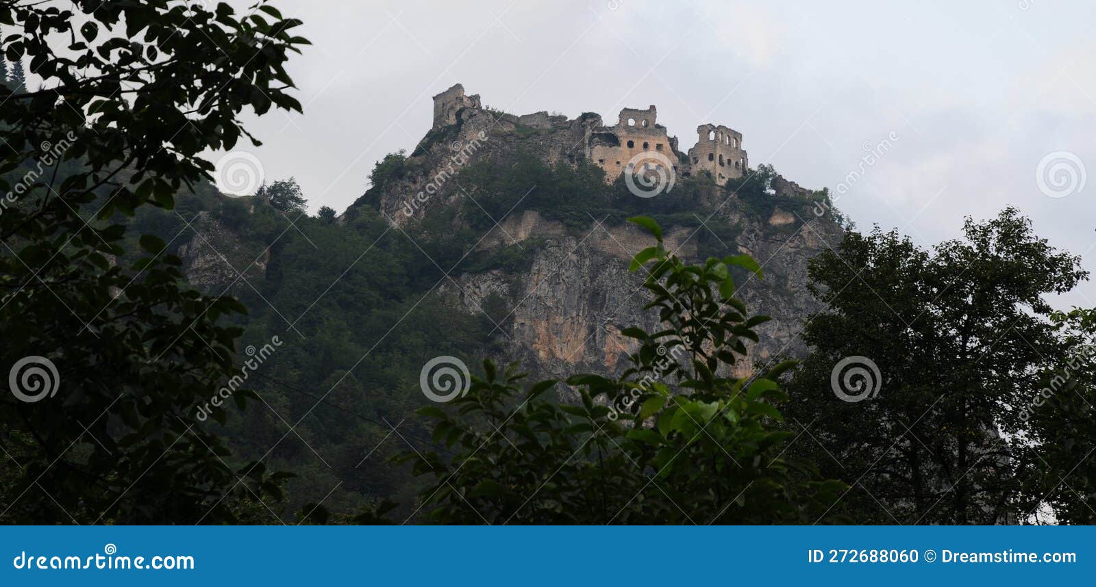 Kustul Monastery stock photo. Image of river, cliff - 272688060