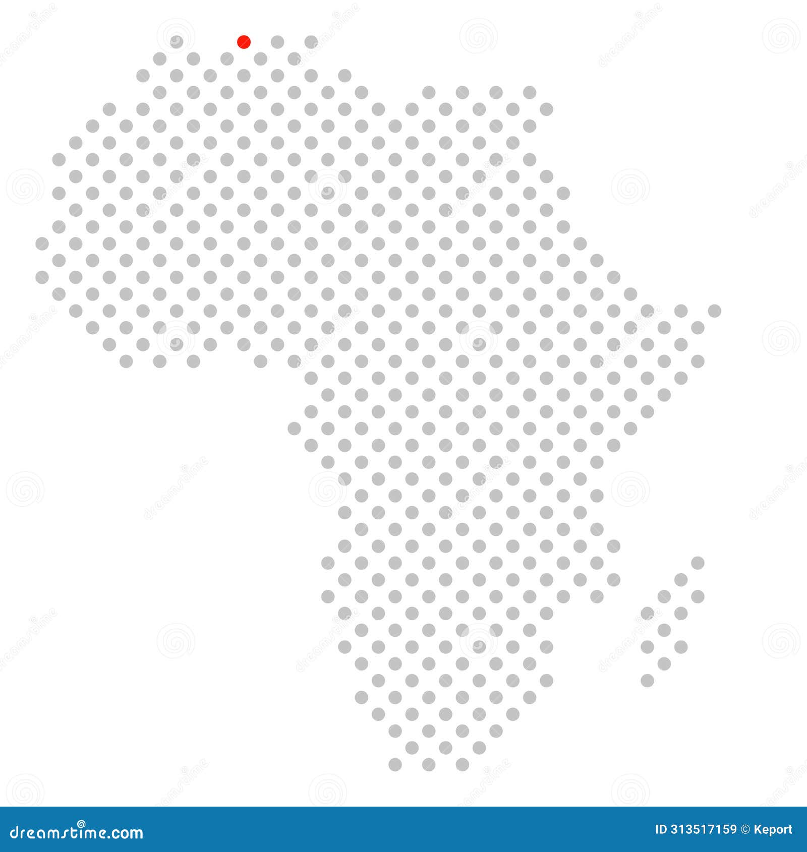 Location of Algiers in Algeria: Dotted Map of Africa Stock Illustration ...