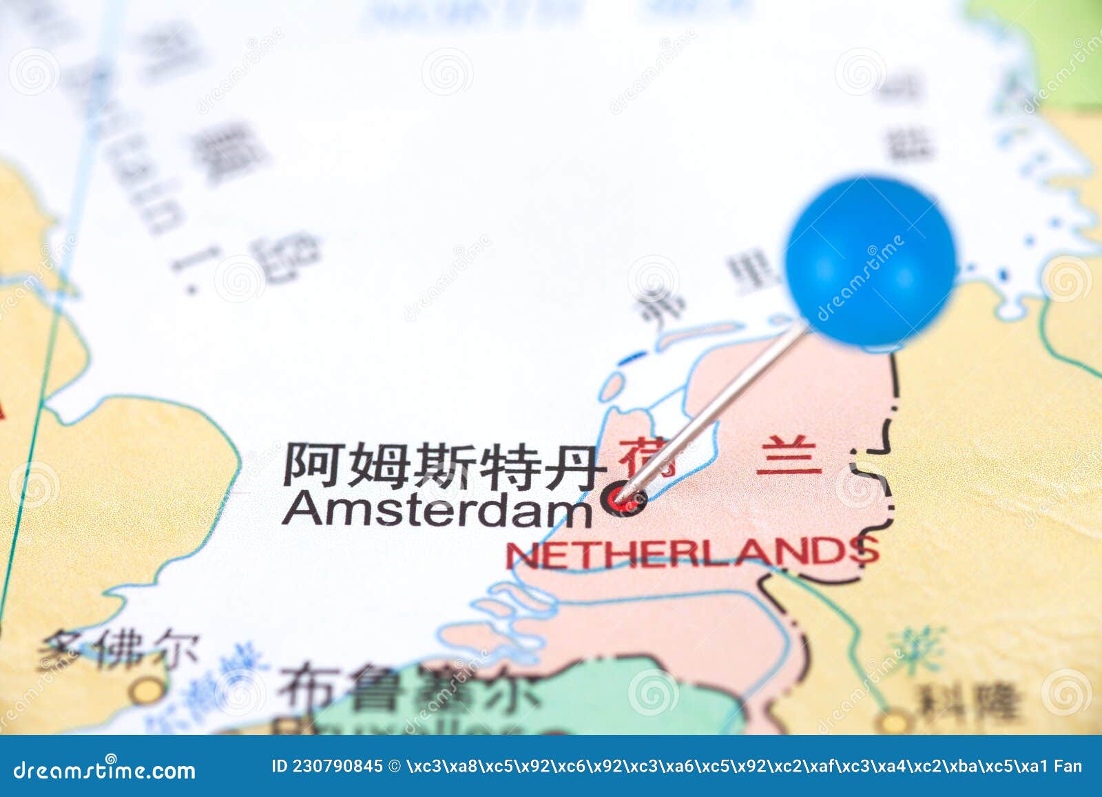 The Location of Amsterdam on the Map Stock Image - Image of brussels ...
