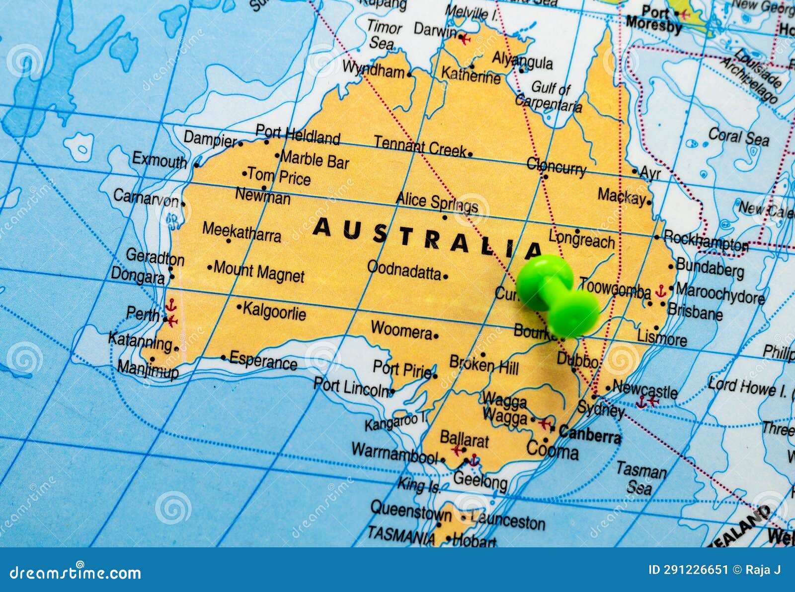 Location of Australia on World Map Stock Image - Image of geography ...