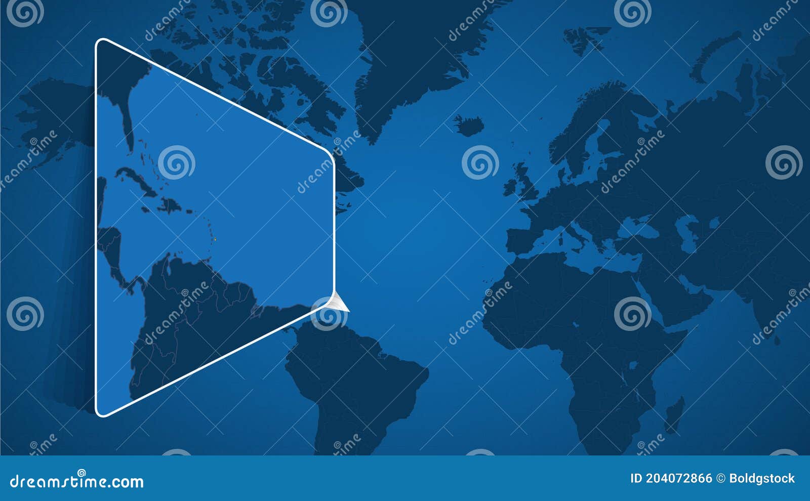 Location of Barbados on the World Map with Enlarged Map of Barbados ...