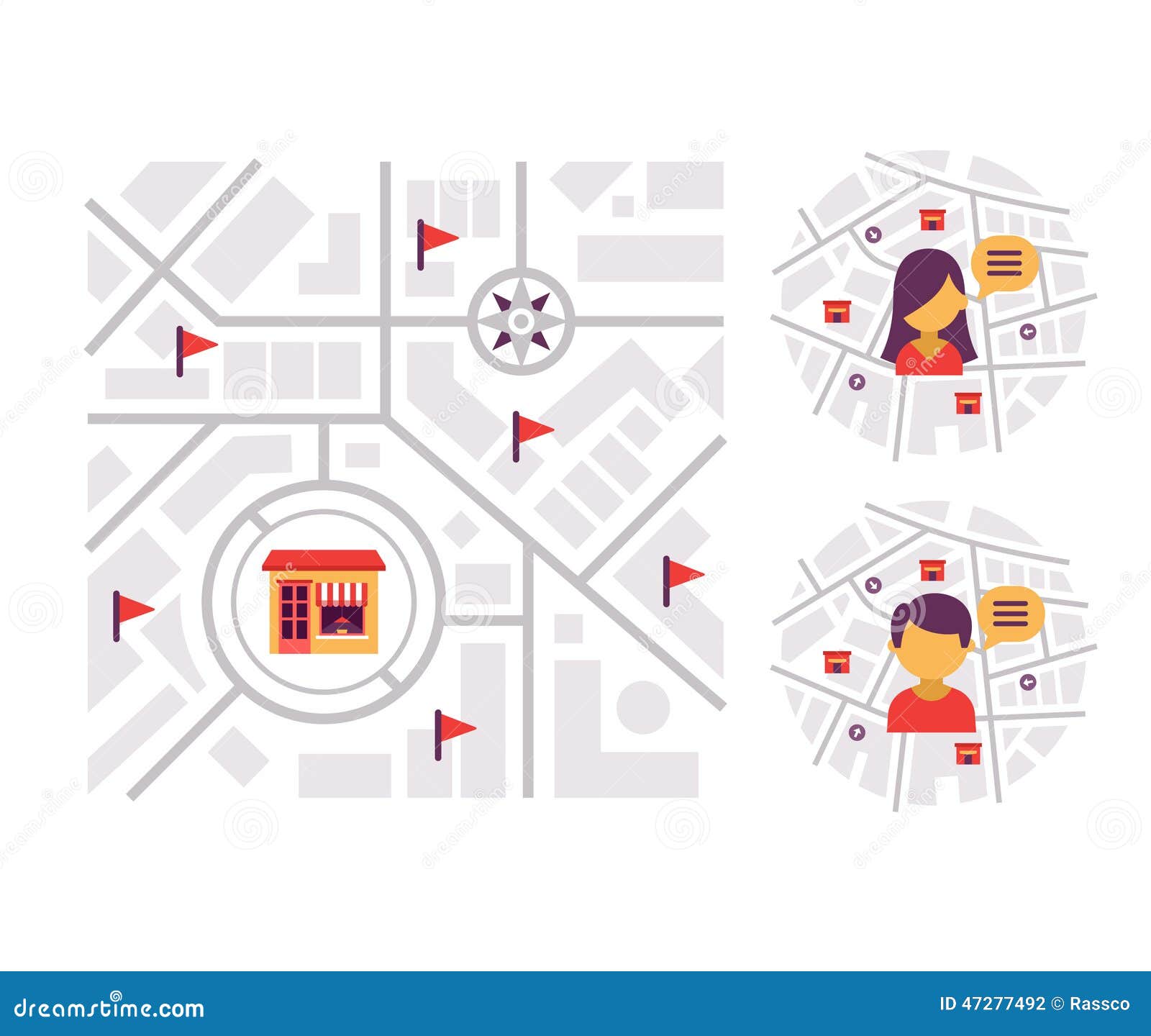 Location-based Marketing stock vector. Illustration of service - 47277492