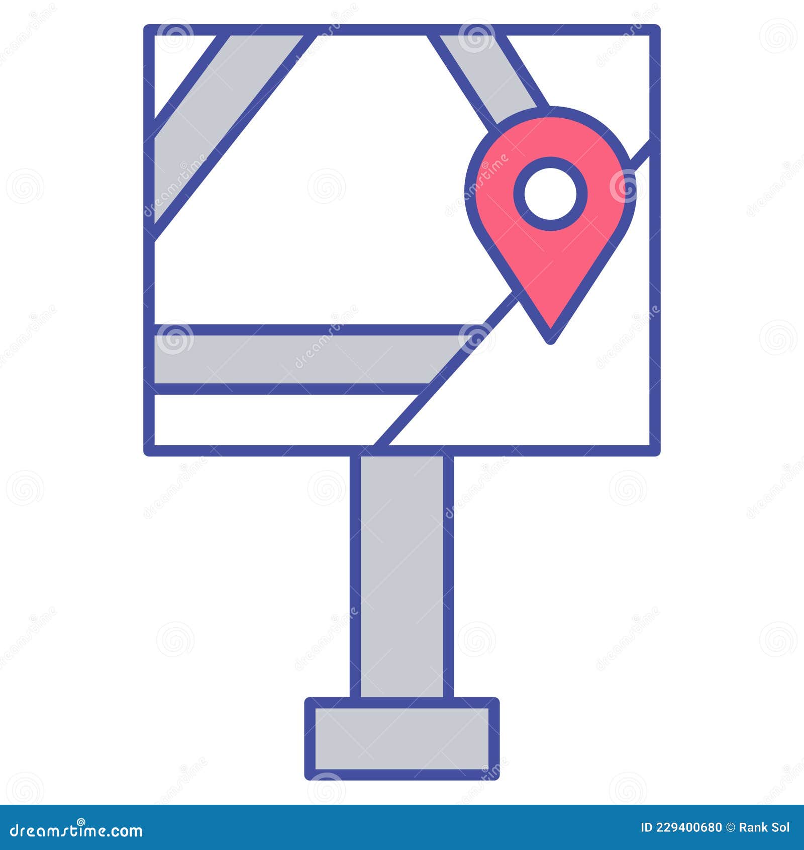 Location Board Isolated Vector Icon Which Can Easily Modify or Edit ...