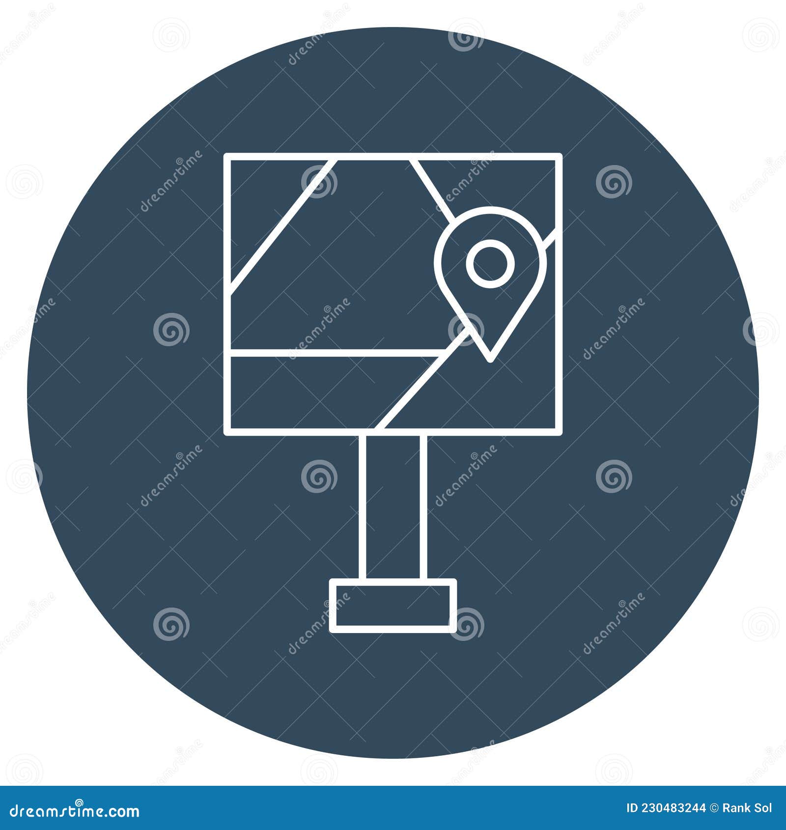 Location Board Isolated Vector Icon Which Can Easily Modify or Edit ...