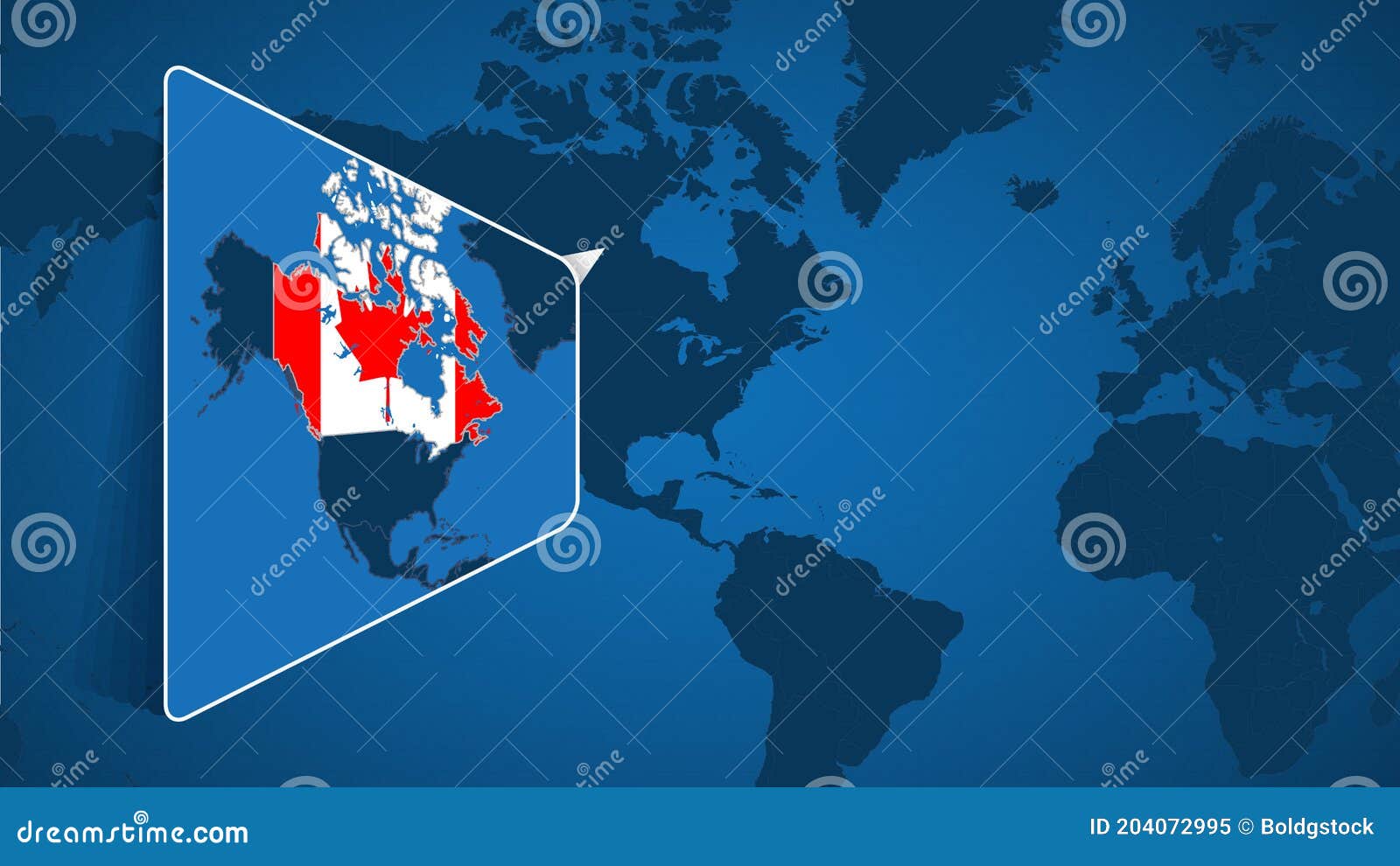 Canada World Map 4 Cartoon Vector | CartoonDealer.com #120020069