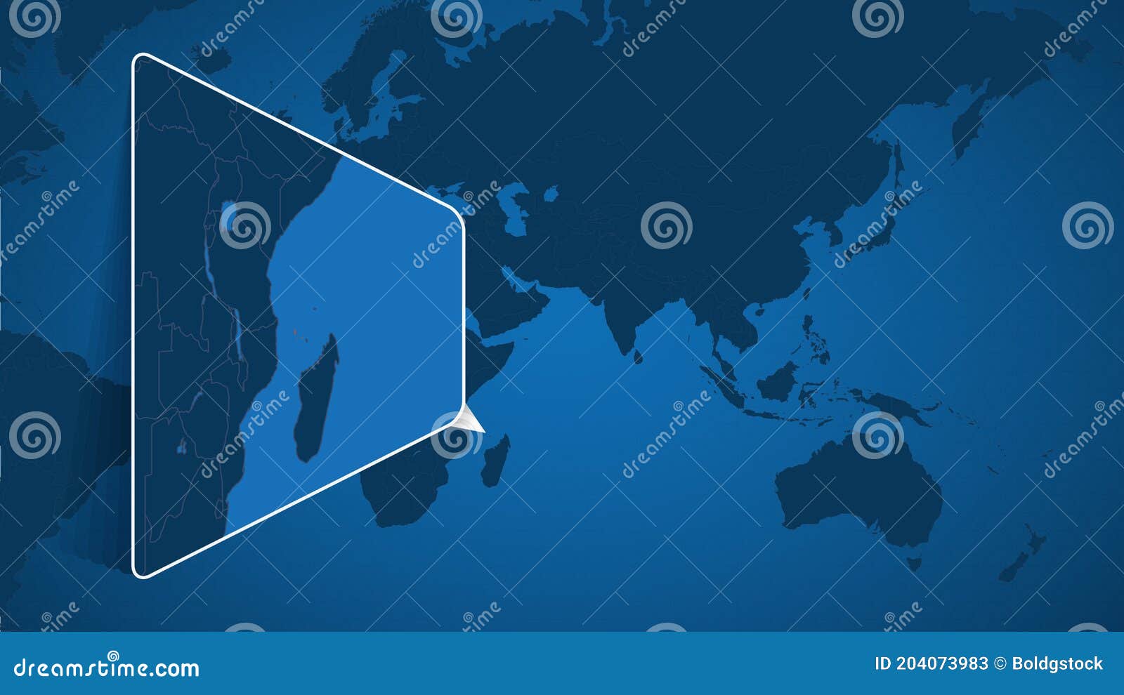 Location of Comoros on the World Map with Enlarged Map of Comoros with ...