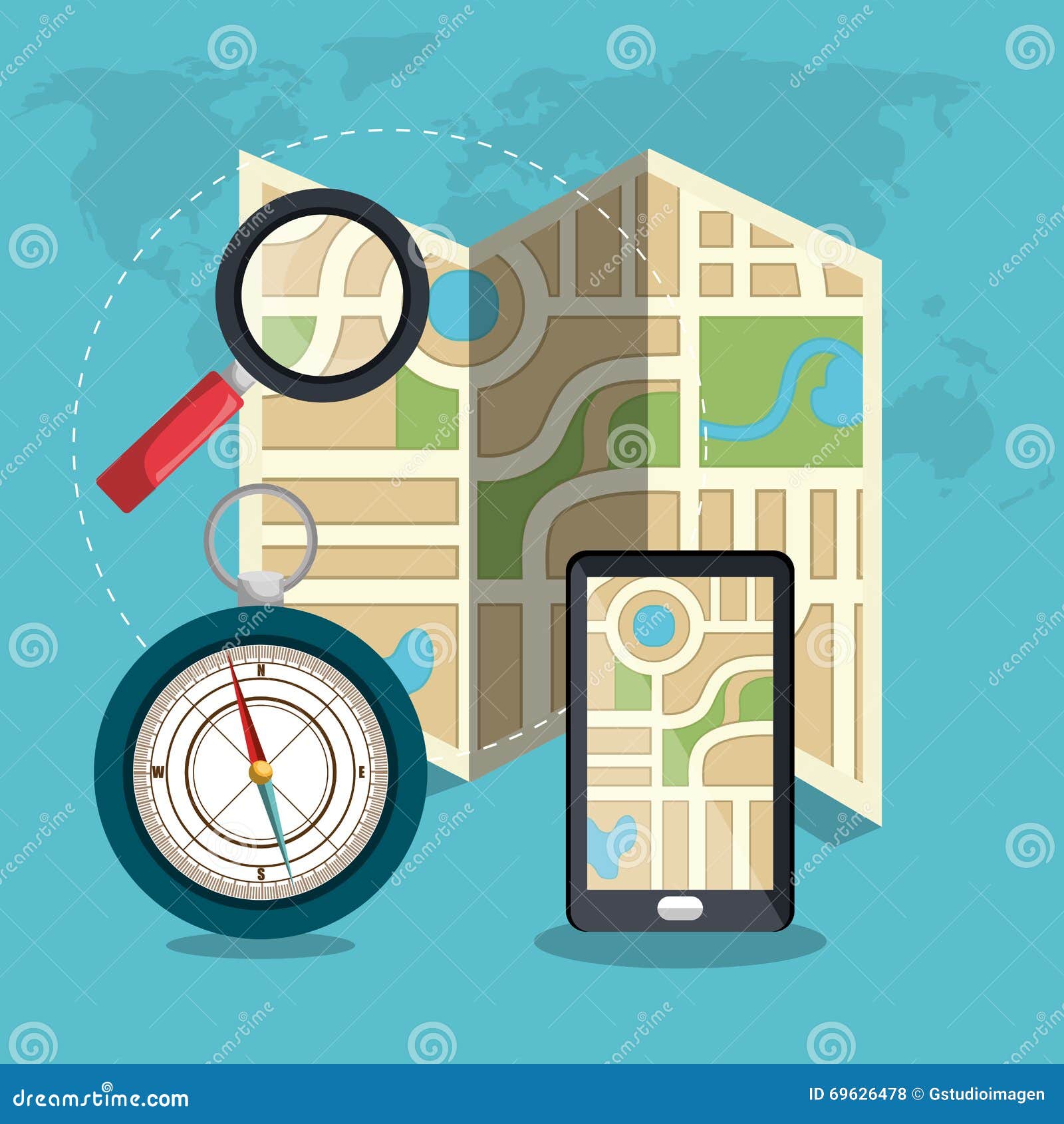 Location concept design stock illustration. Illustration of earth ...