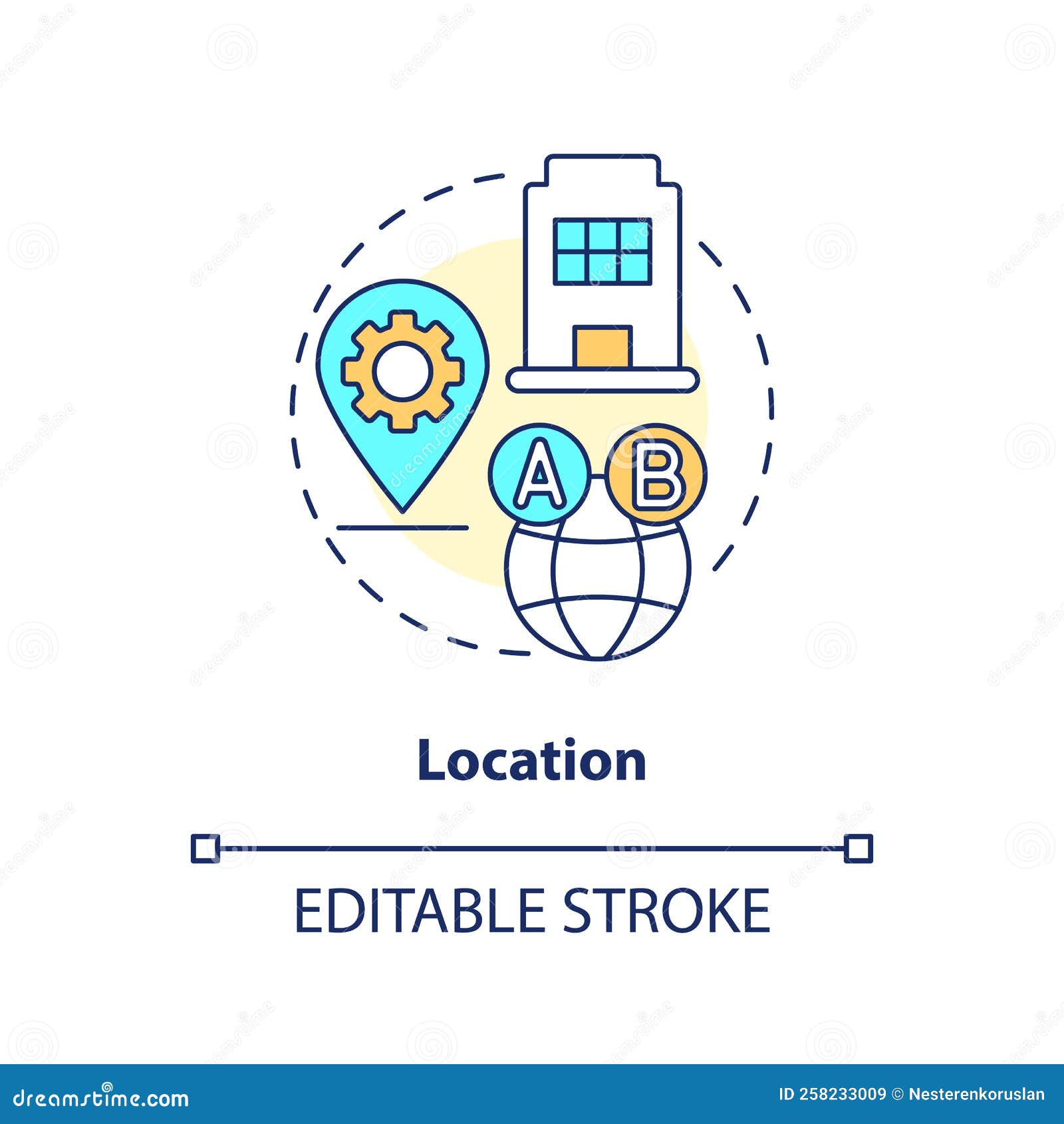 Location concept icon stock vector. Illustration of explorer - 258233009