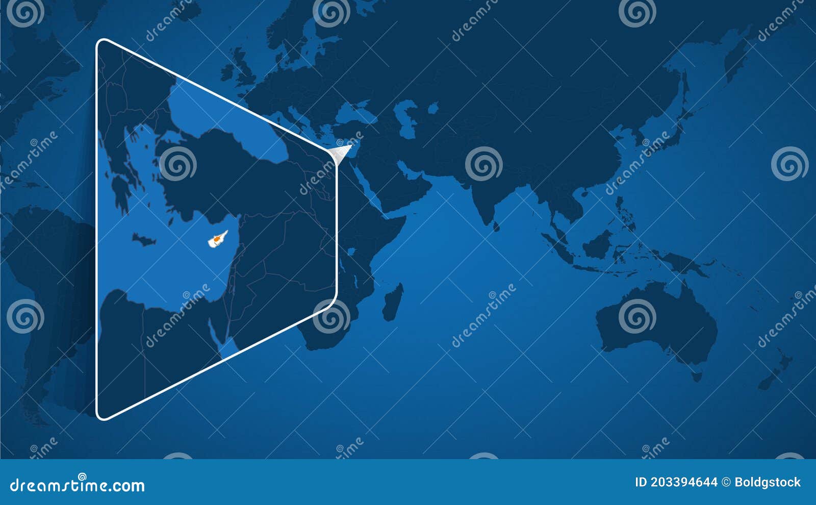 Location of Cyprus on the World Map with Enlarged Map of Cyprus with ...