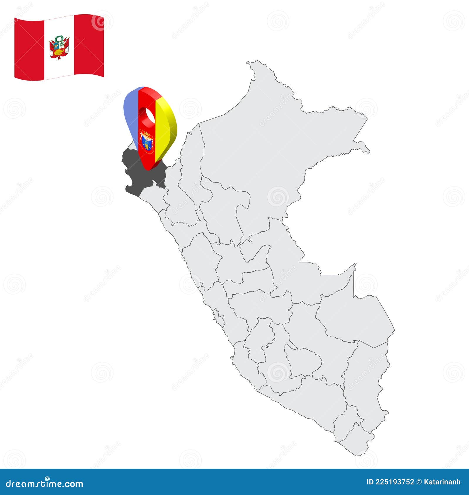 Location Map Of Piura Department Vector Illustration | CartoonDealer ... Location Map Of Piura Department Vector Illustration | CartoonDealer ...