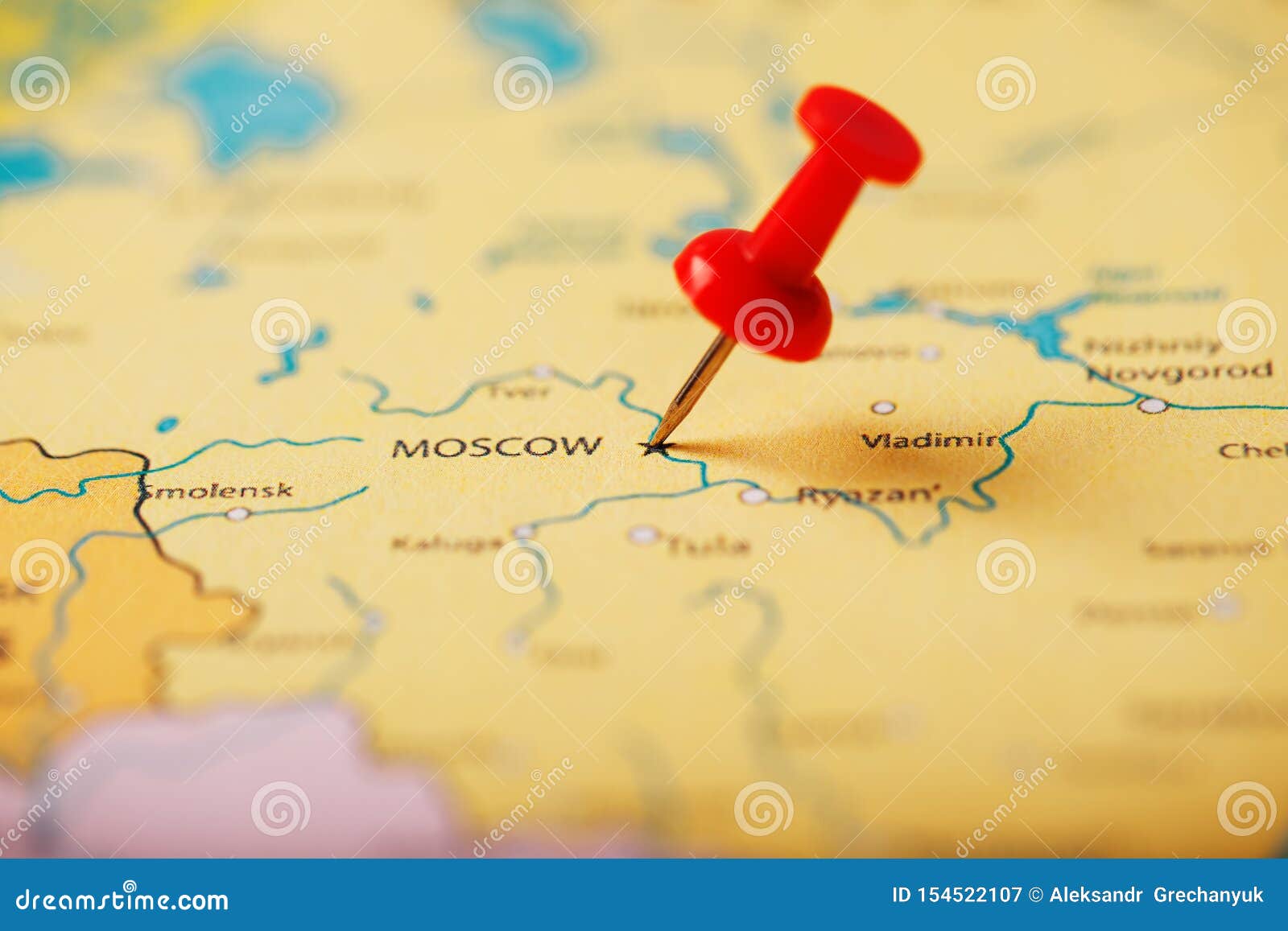 The Location of the Destination on the Map of Moscow is Indicated by a ...