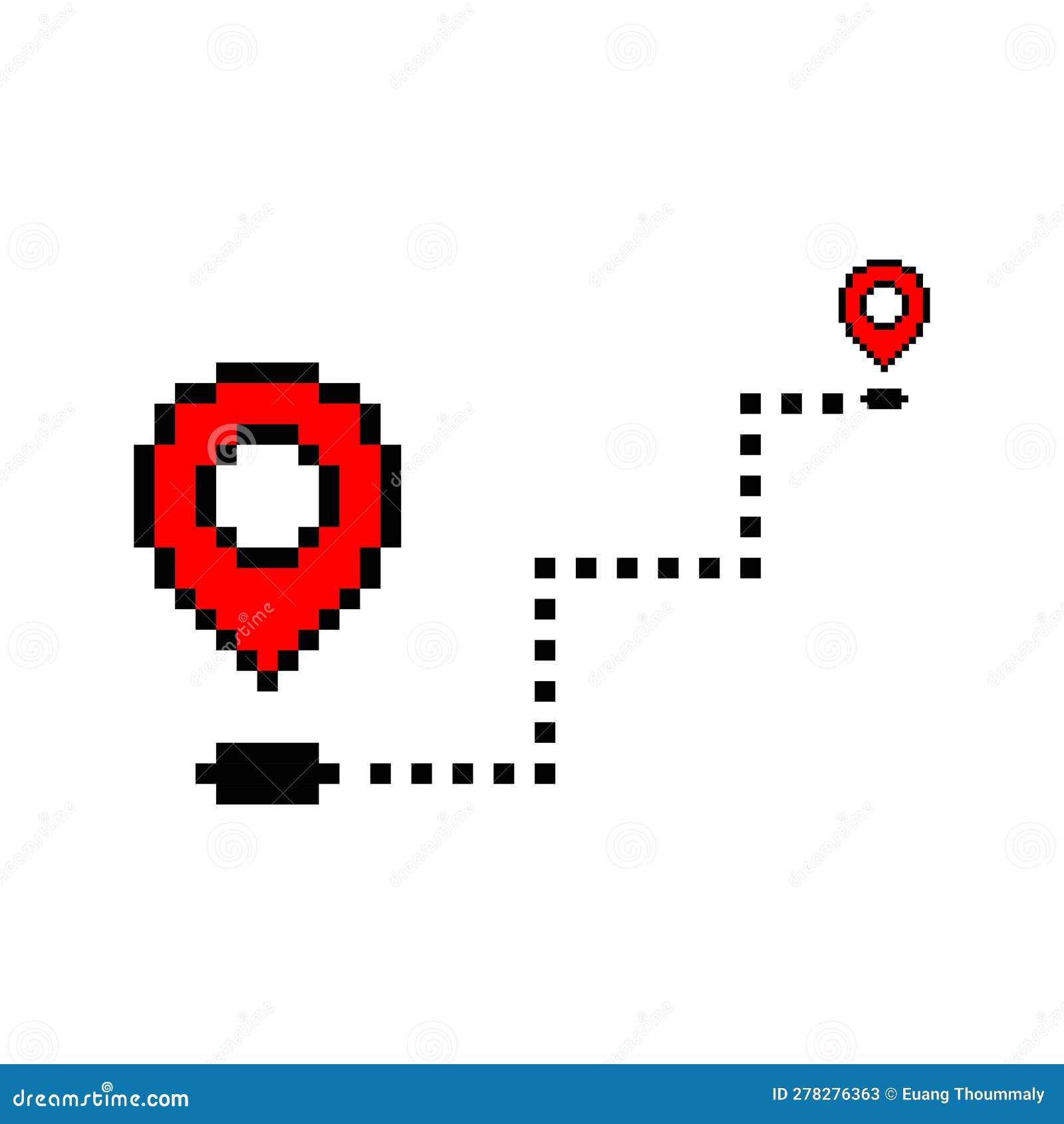 Location Destination Map Pointer Pixel Art Stock Vector - Illustration ...