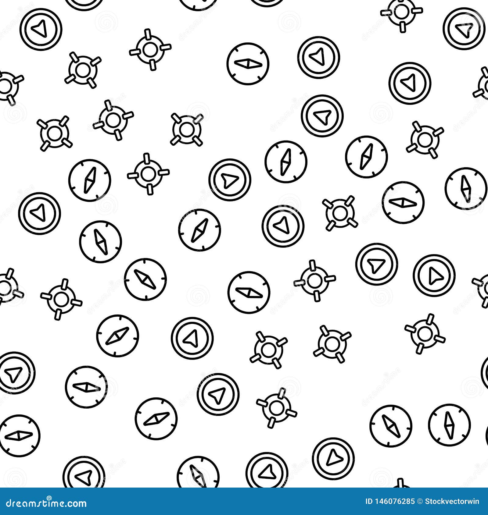 Location Destination Point Seamless Pattern Vector Stock Vector ...