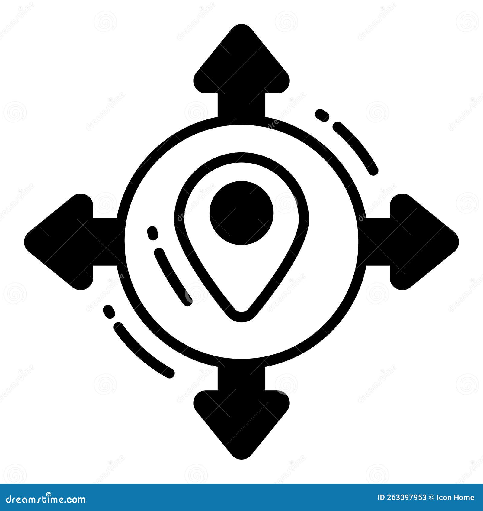 Location Direction Icon Related Map Location and Navigation Black Icon ...