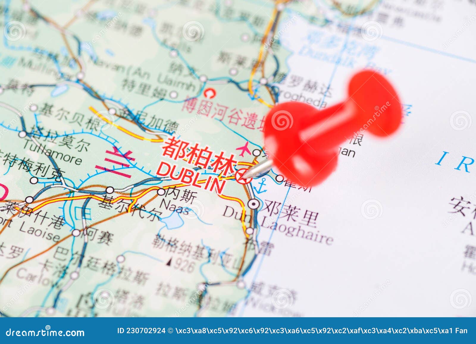 Location of Dublin, the Capital of Ireland, on the Map Stock Photo ...