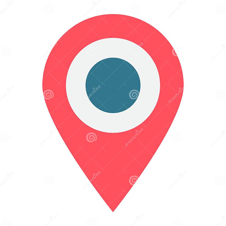 Location Flat Icon, Map Pin and Website Button Stock Vector - Illustration of isolated, graphic ...