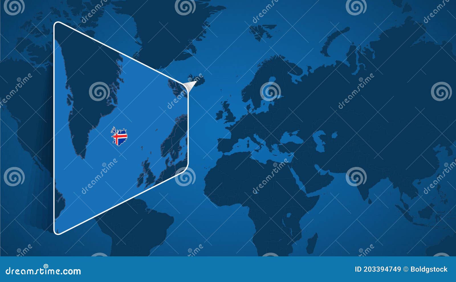 Location of Iceland on the World Map with Enlarged Map of Iceland with ...