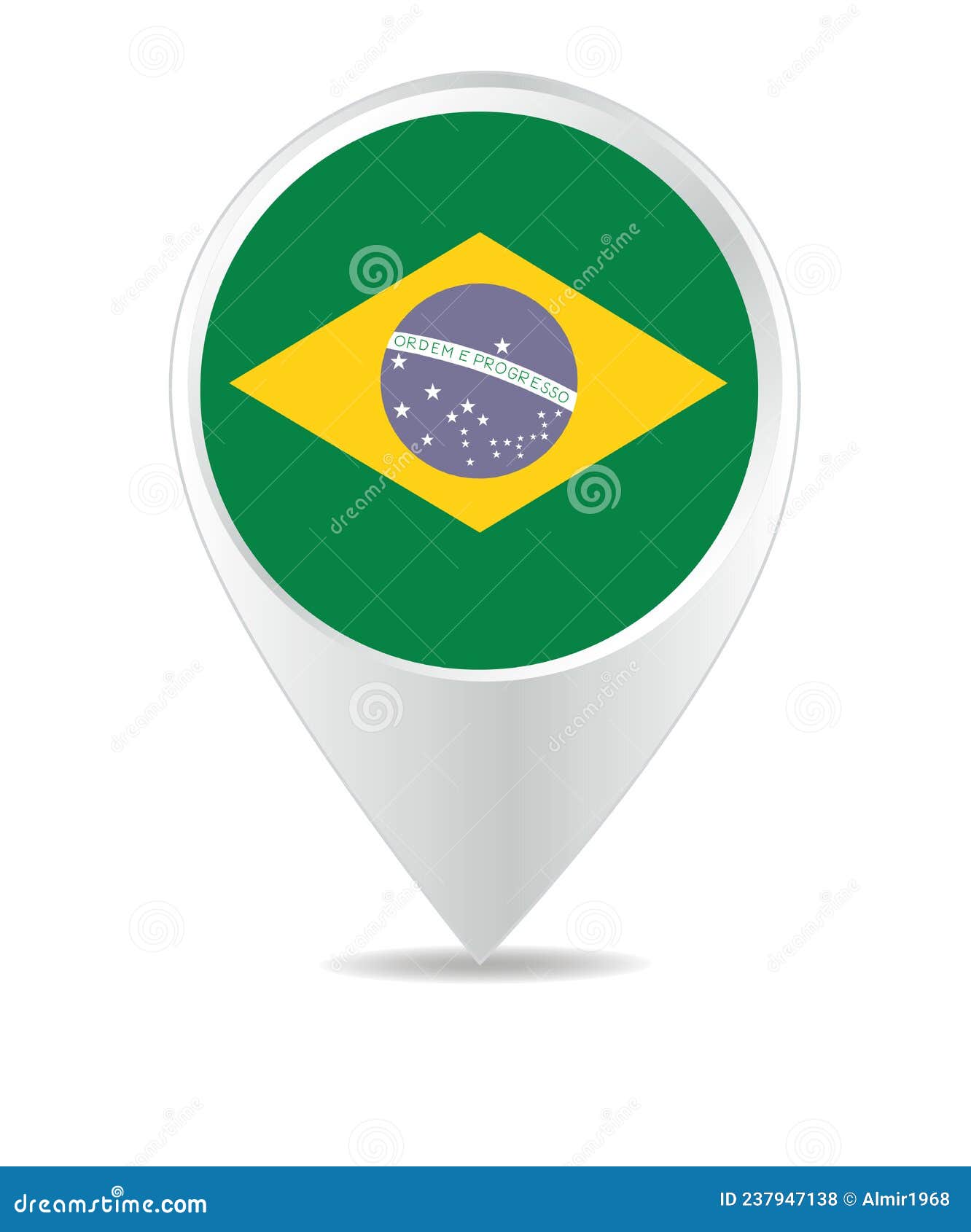 Location Icon for brazil stock vector. Illustration of symbol - 237947138