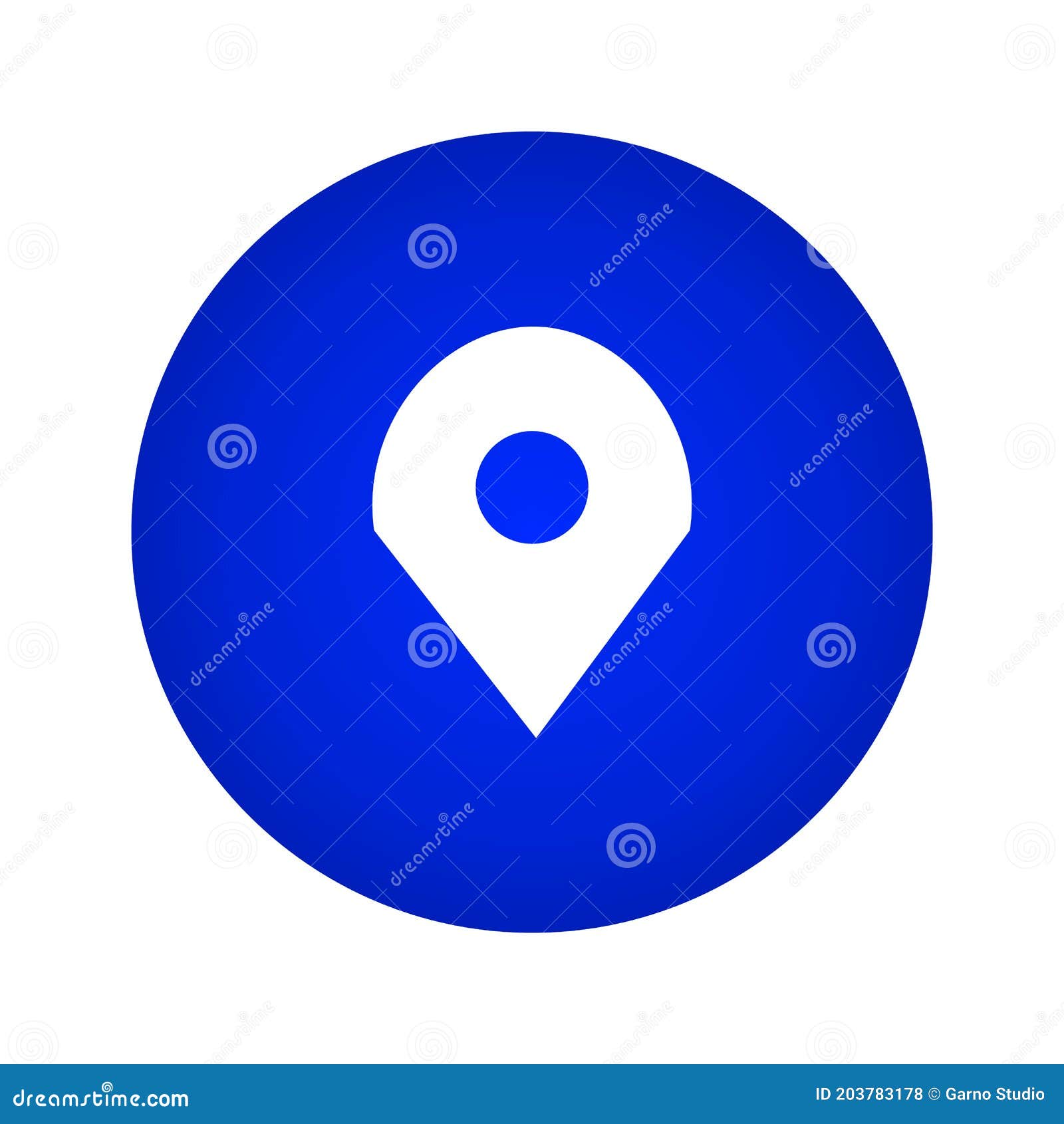 Location Icon. Location Button. Navigation Icon on a Blue Gradient ...