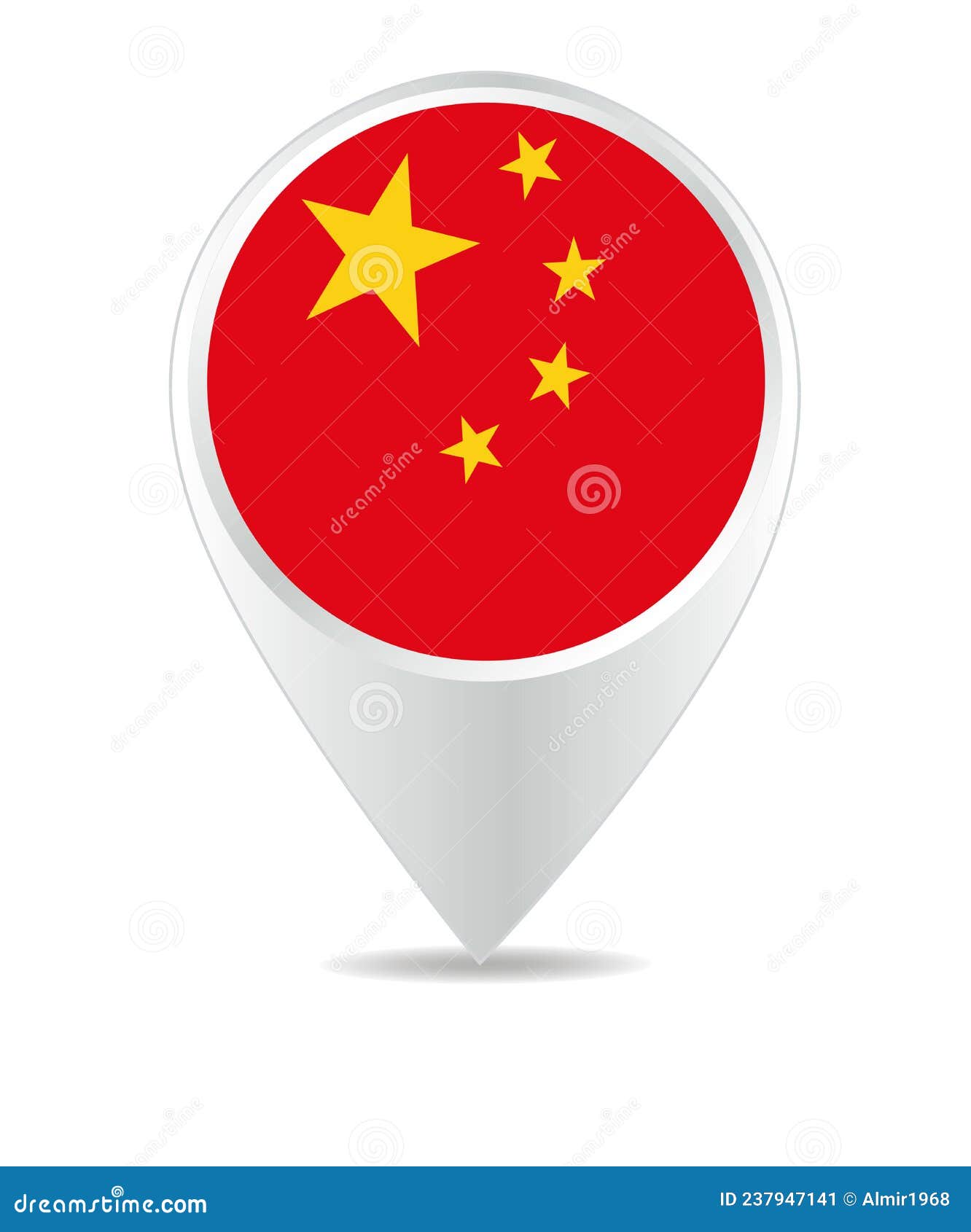 Location Icon for China stock vector. Illustration of flag - 237947141