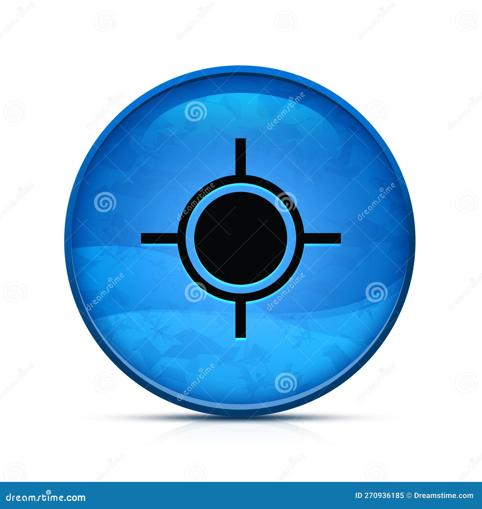 Location Icon on Classy Splash Blue Round Button Illustration Stock ...