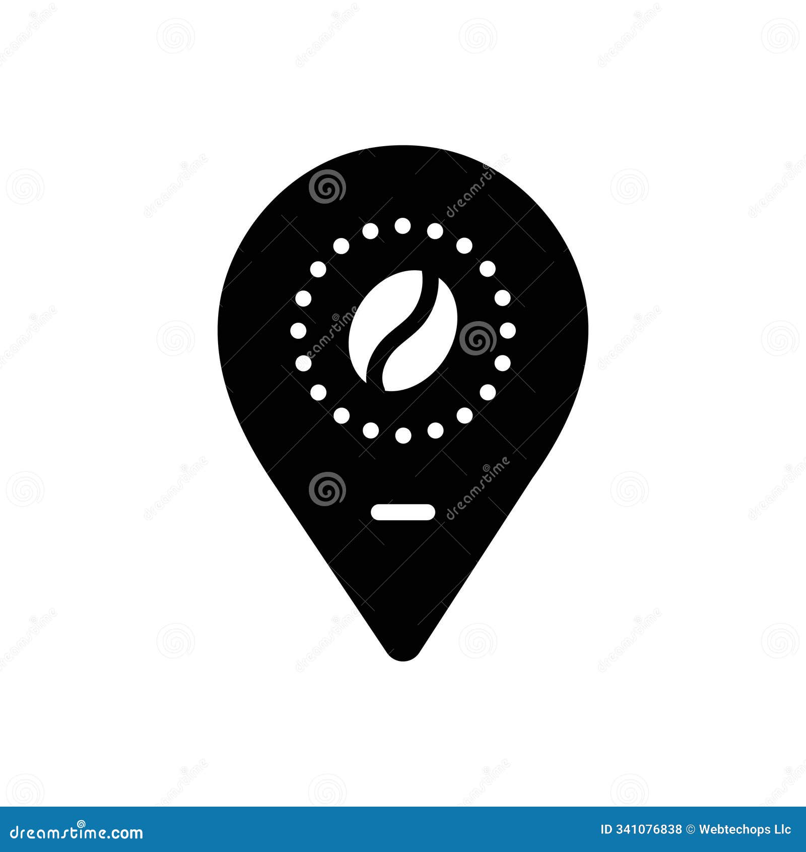 Black Solid Icon for Location, Coffee Shop and Venue Stock Illustration ...