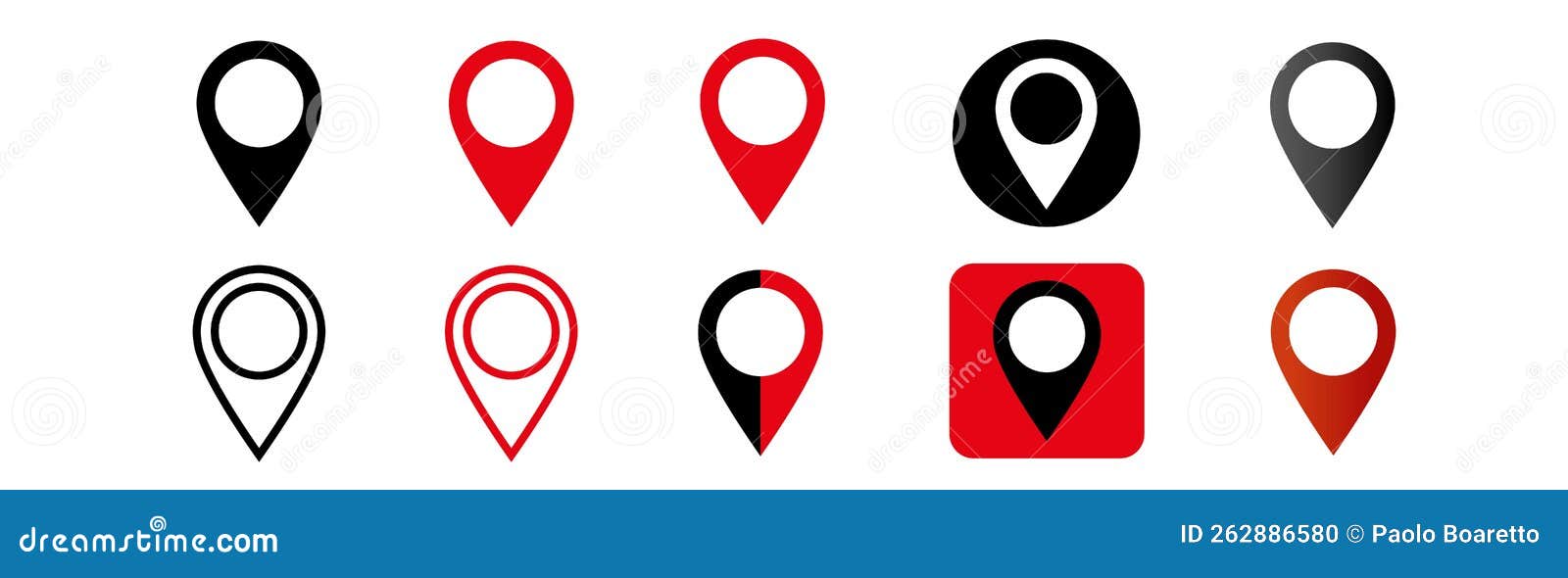 Location Icon in Different Style. Location Vector Icons Designed Stock ...