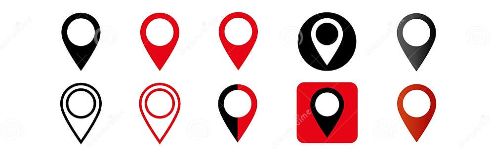 Location Icon in Different Style. Location Vector Icons Designed Stock ...