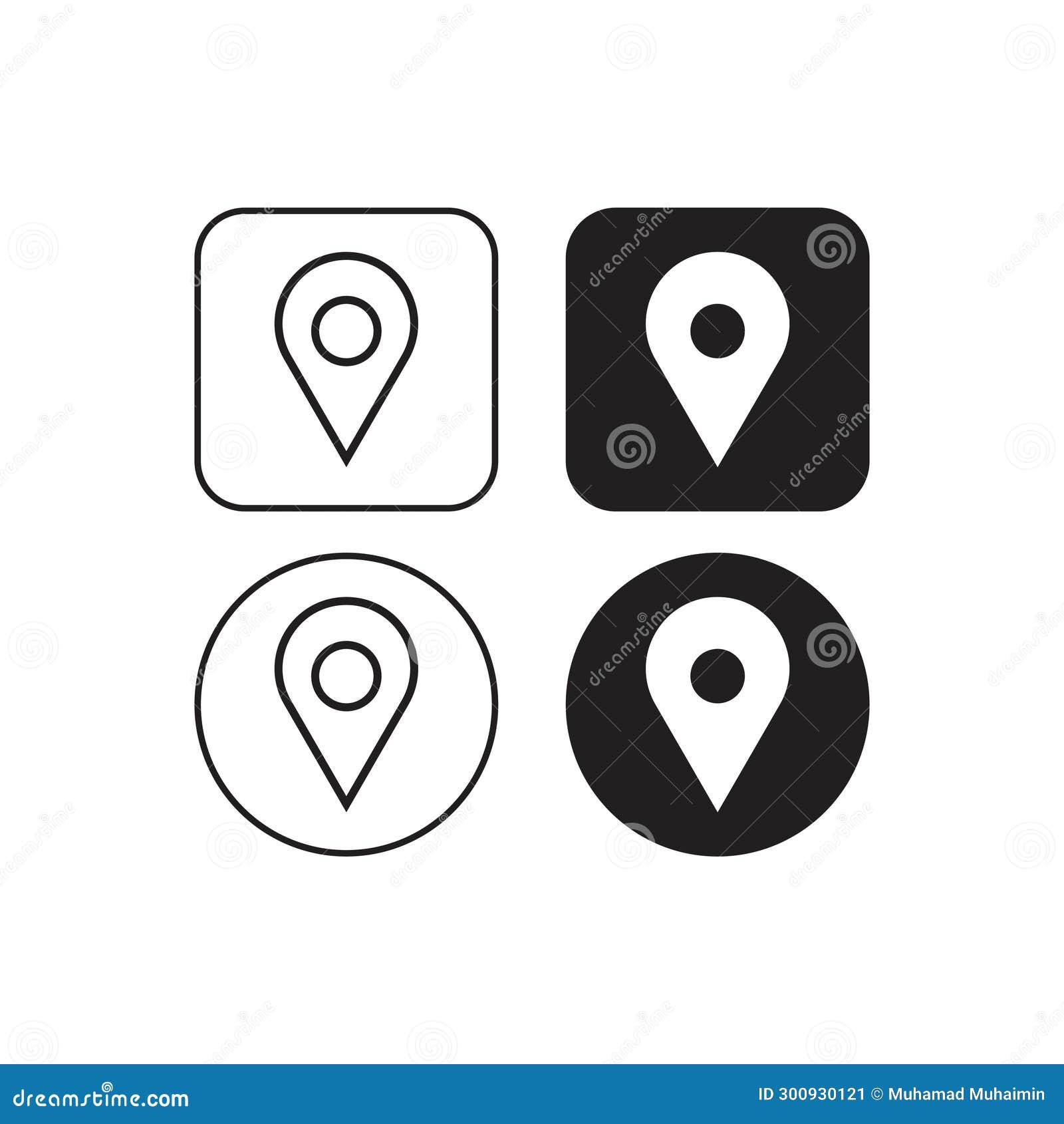 Four Shape Logo Vetor Outline Stroke Cartoon Vector | CartoonDealer.com ...