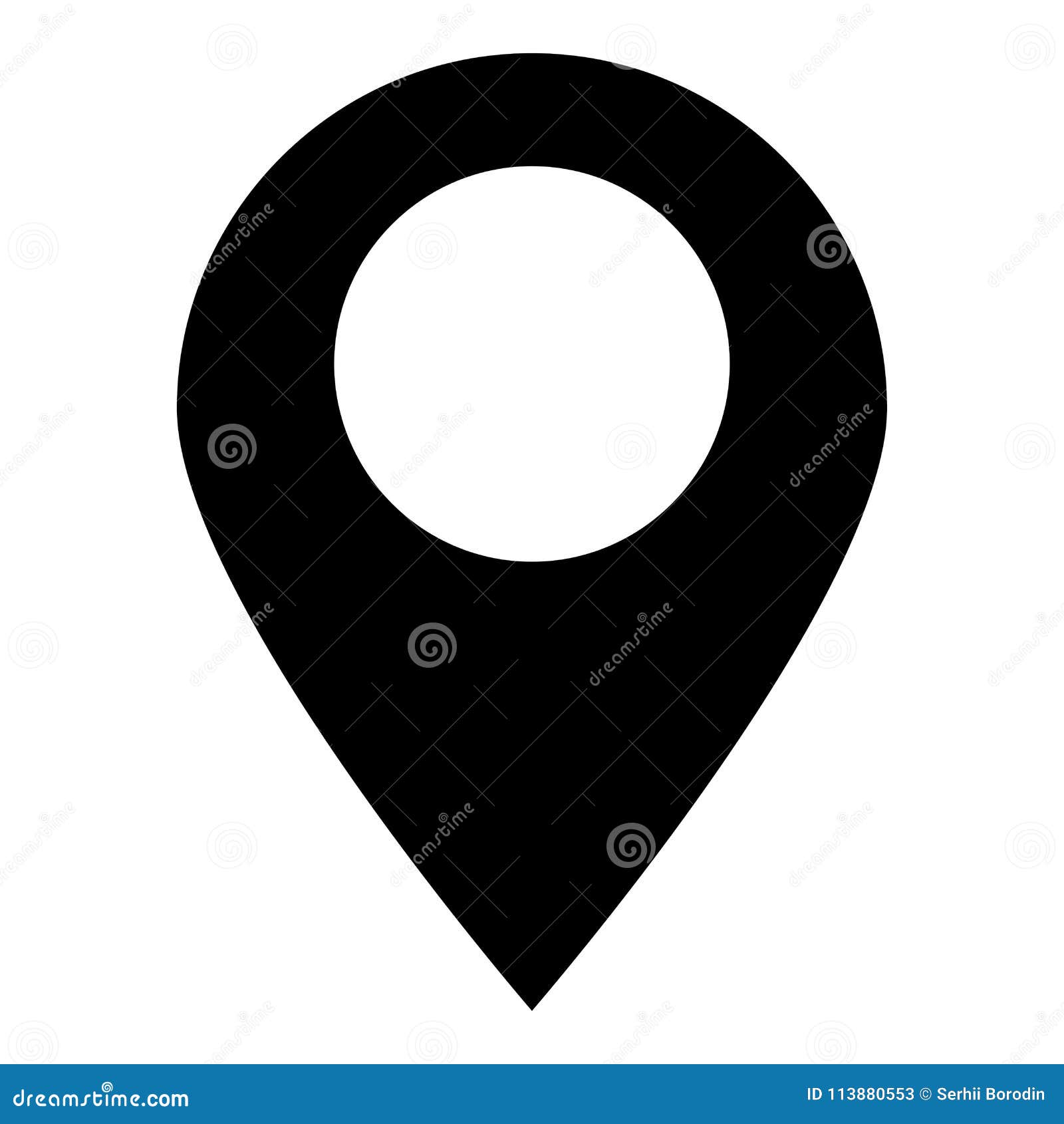 Location Black Color Icon Icon Stock Vector - Illustration of mapping ...