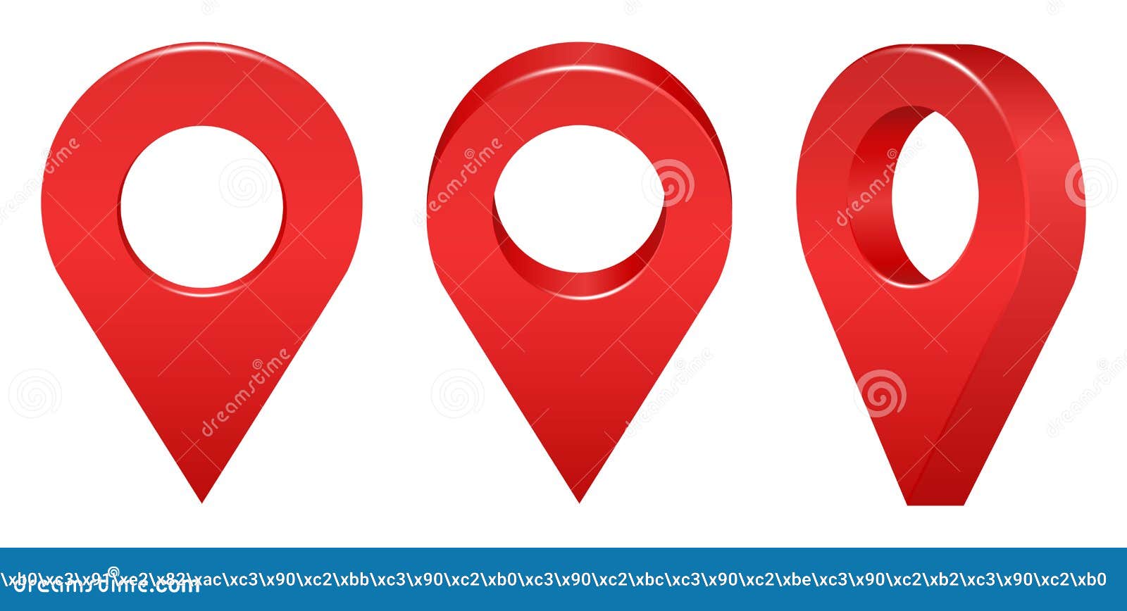 Location Icon Isolated on White Background. Map Pointer 3d Pin. Vector ...