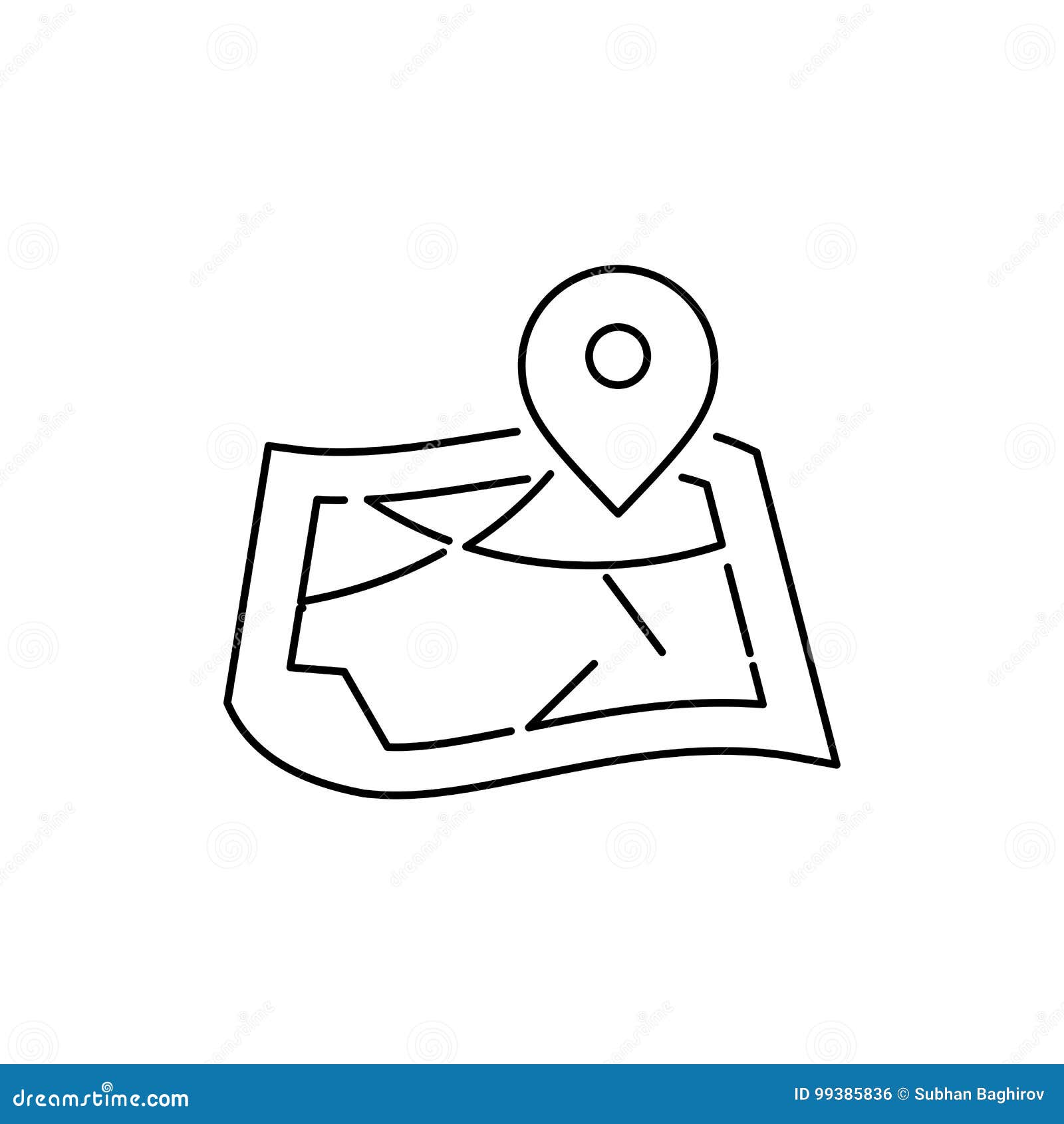 Location Icon on Map Simple Flat Symbol Stock Vector - Illustration of ...