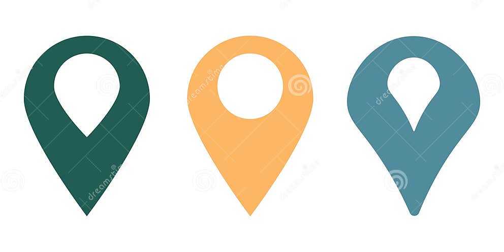 Location Icon Map Sing Icon Set Stock Illustration - Illustration of ...