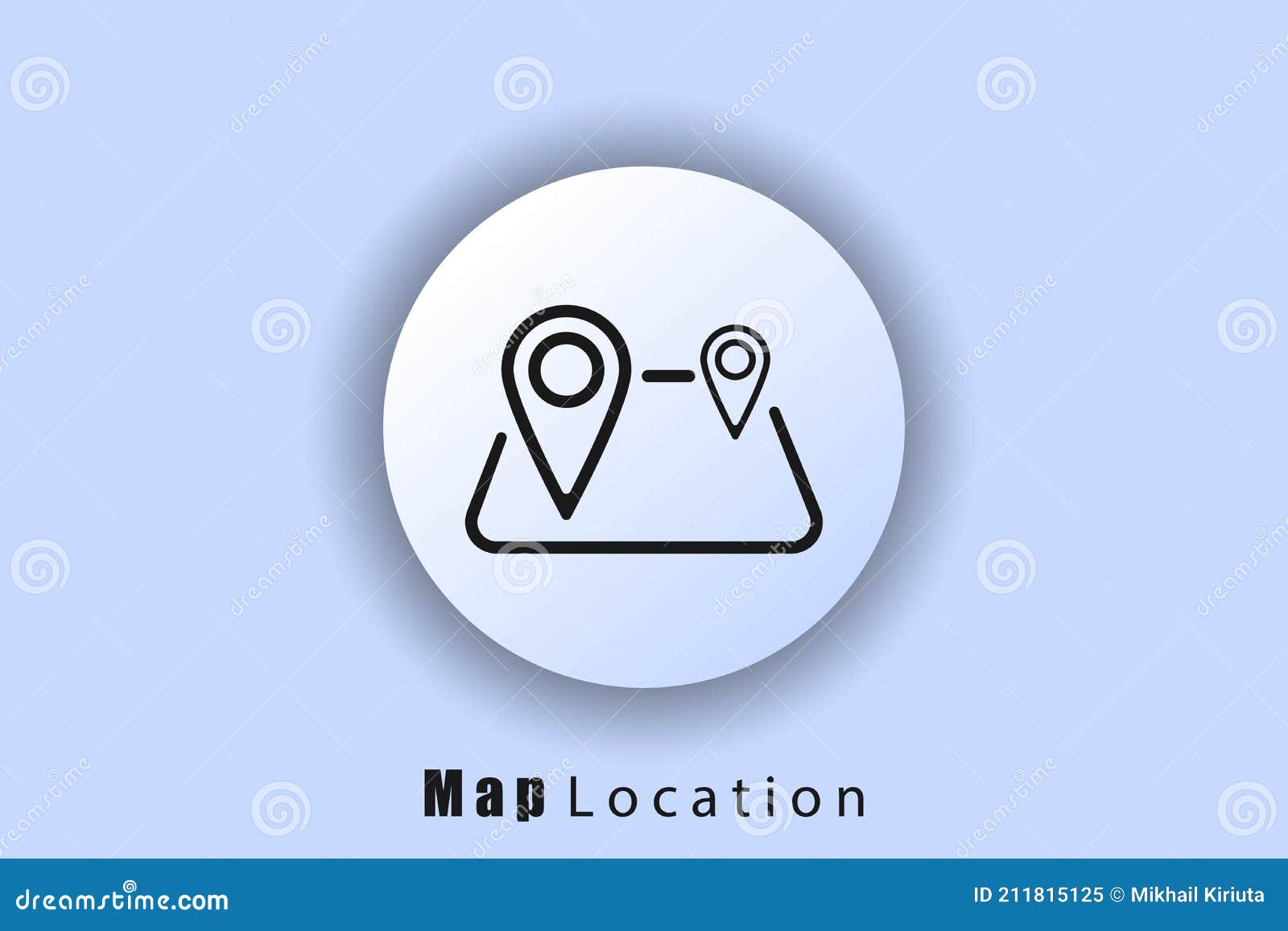 Location Icon On Maps. Map Icon. Cartography Icon. Route Location. User ...