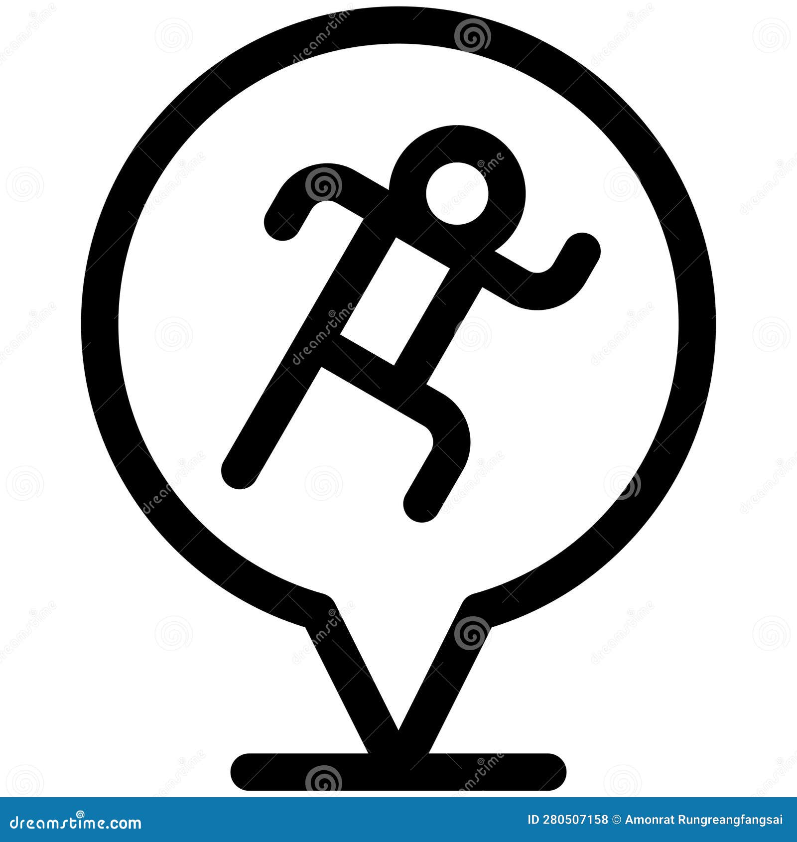 Location Icon, Marathon Related Vector Stock Vector - Illustration of ...