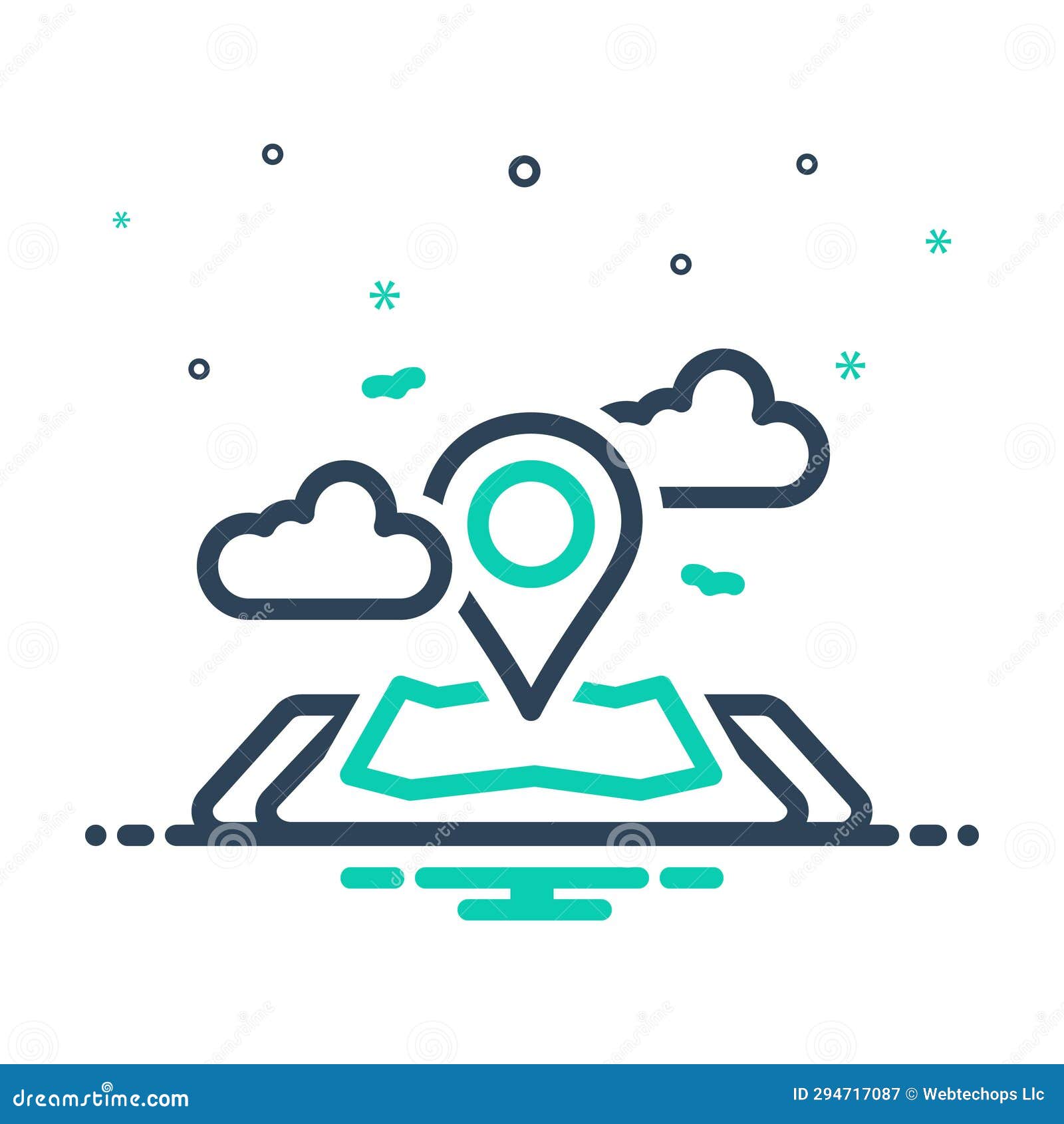 Mix Icon for Location, Place and Locality Stock Illustration ...