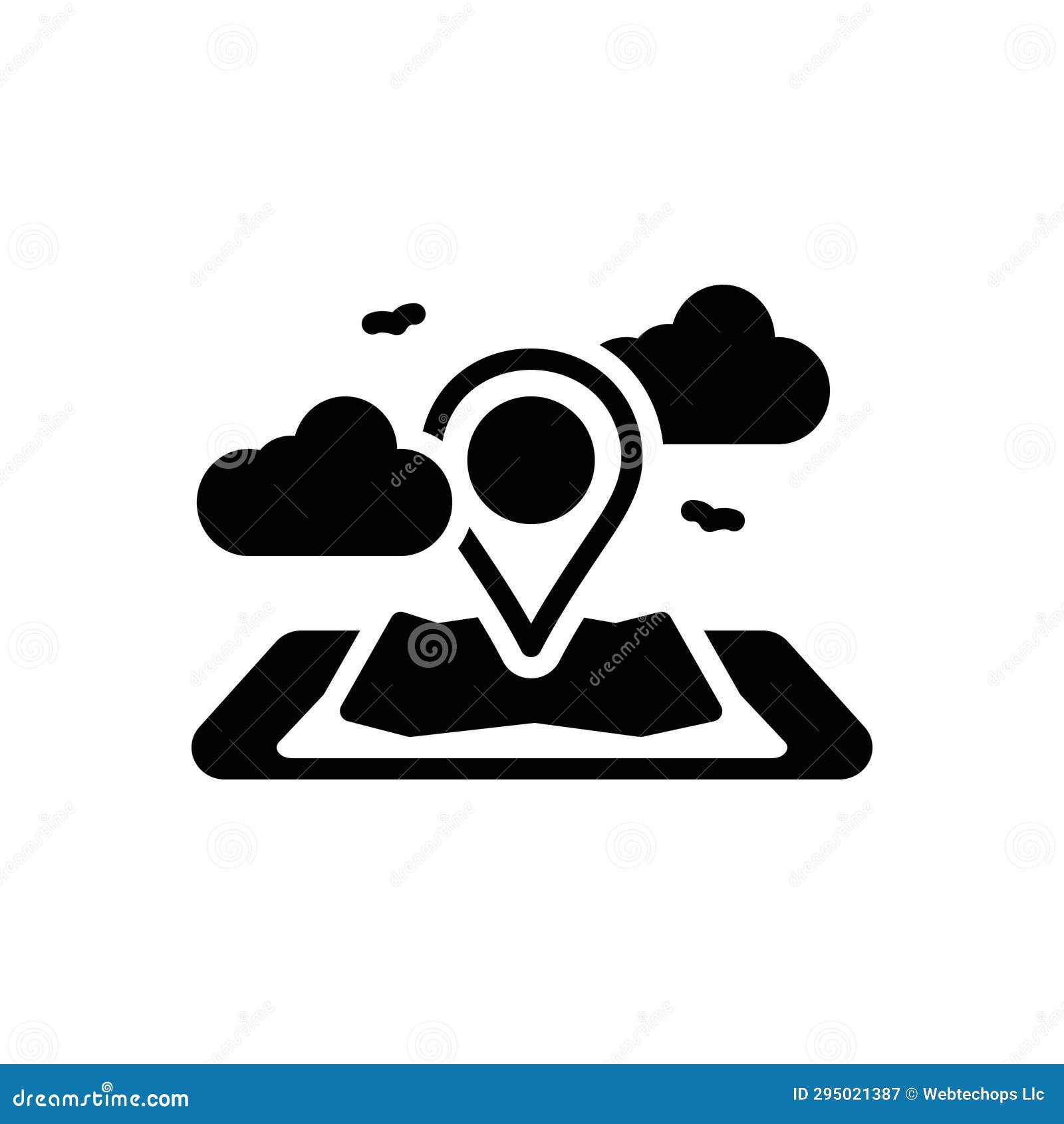 Black Solid Icon for Location, Place and Landmark Stock Illustration ...