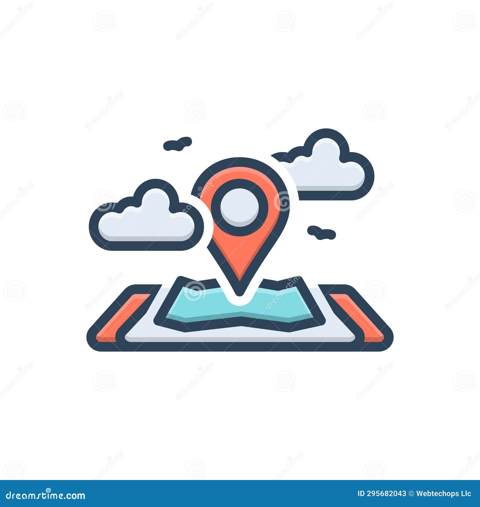 Color Illustration Icon for Location, Place and Locality Stock ...