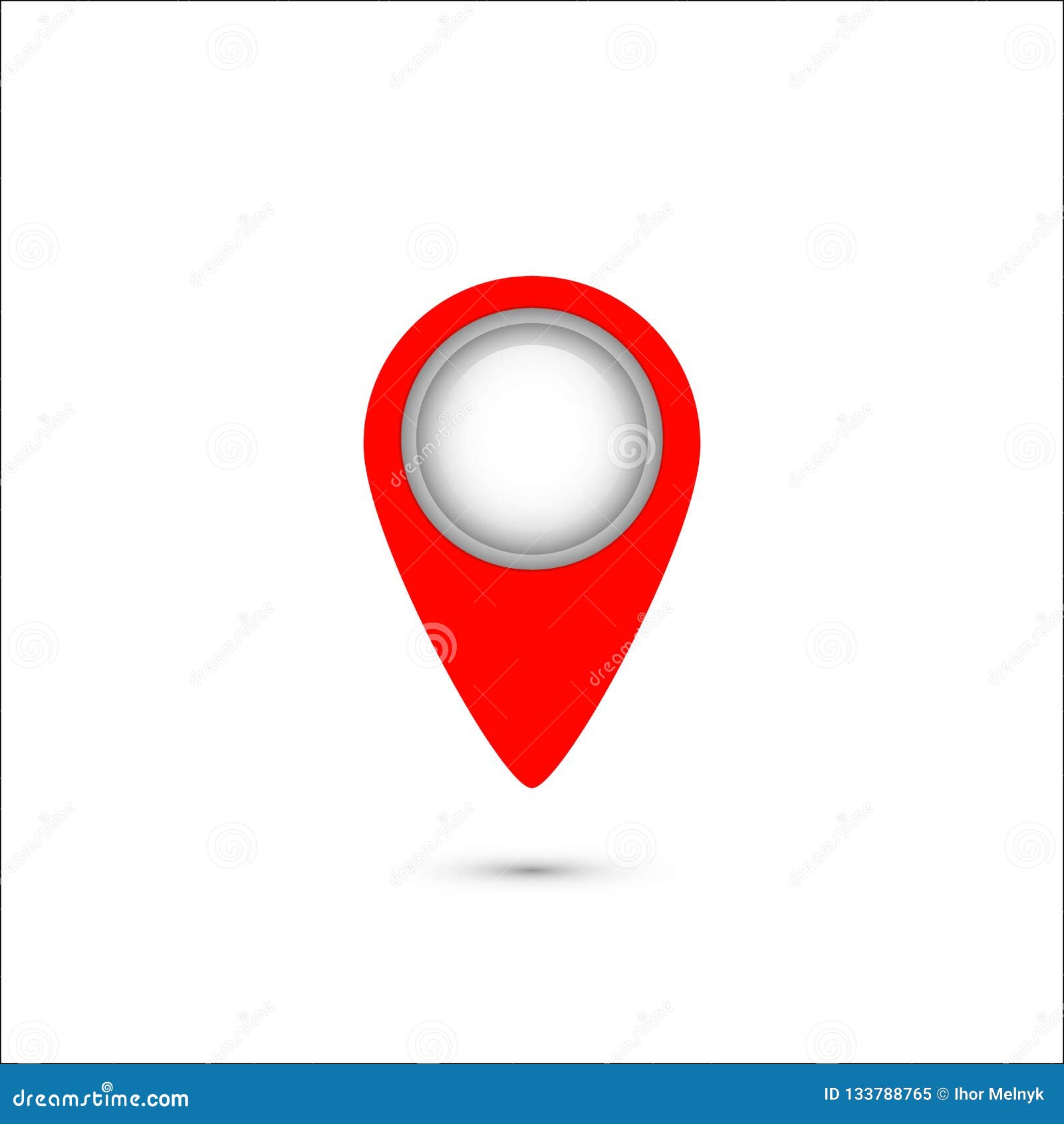 Location icon pointer. stock vector. Illustration of background - 133788765