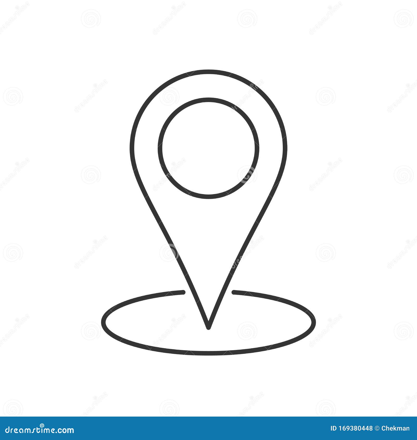 Location Icon in Thin Line Style. Vector Icon Stock Illustration ...