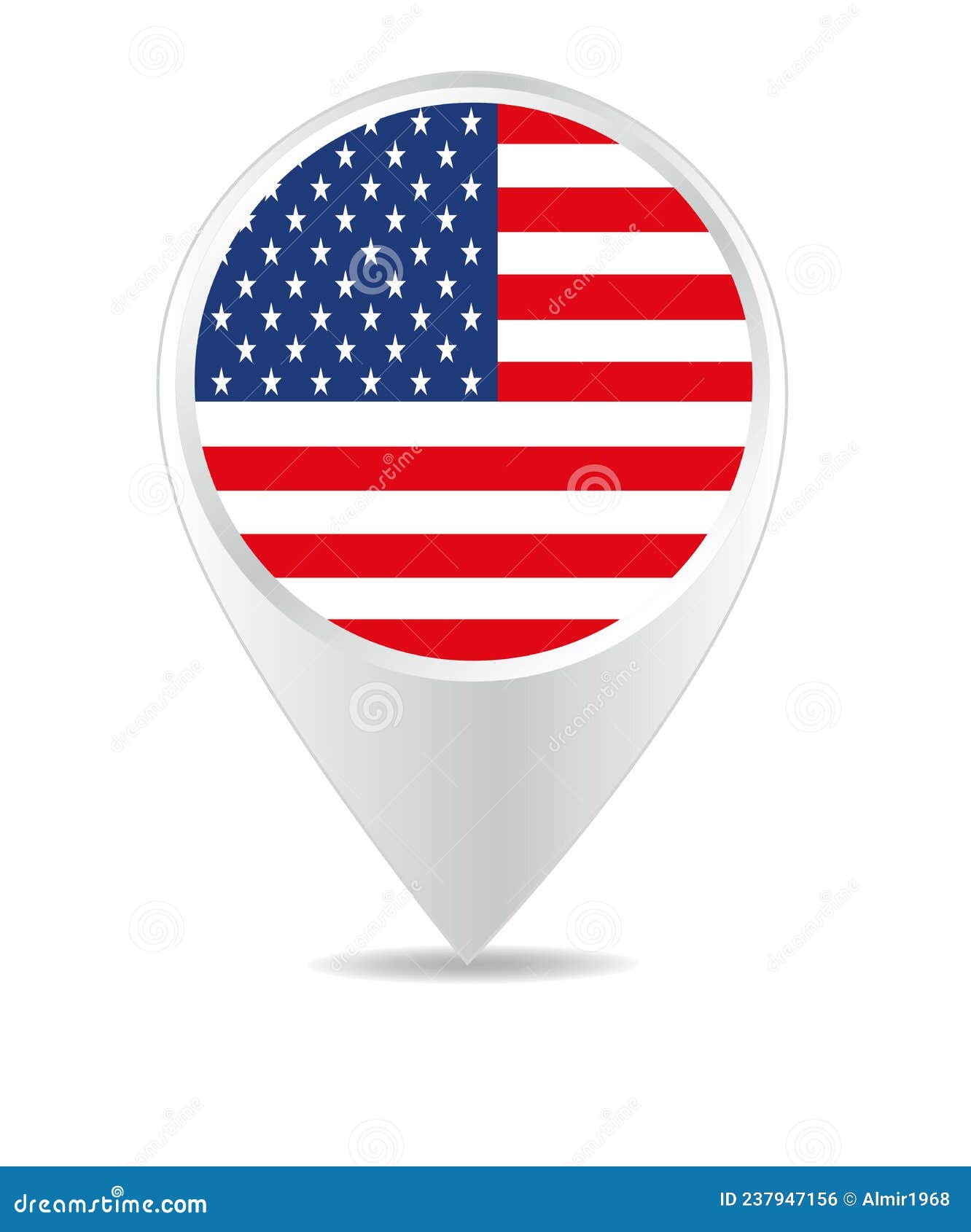 Location Icon for USA stock vector. Illustration of circle - 237947156
