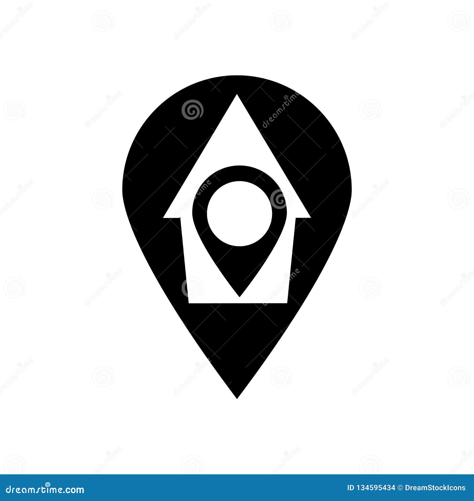 Location Icon Vector Isolated on White Background, Location Sign ...