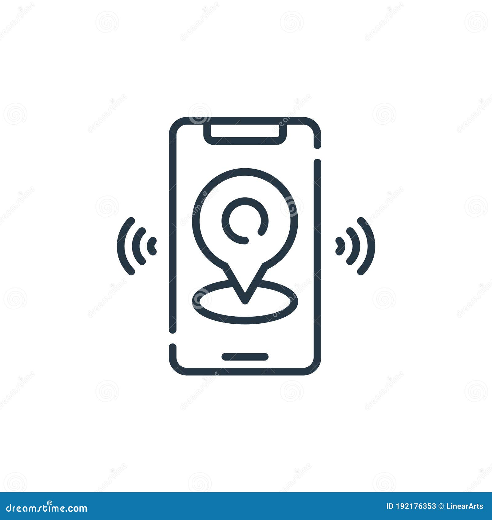 Location Icon Vector from Smart City Concept. Thin Line Illustration of ...